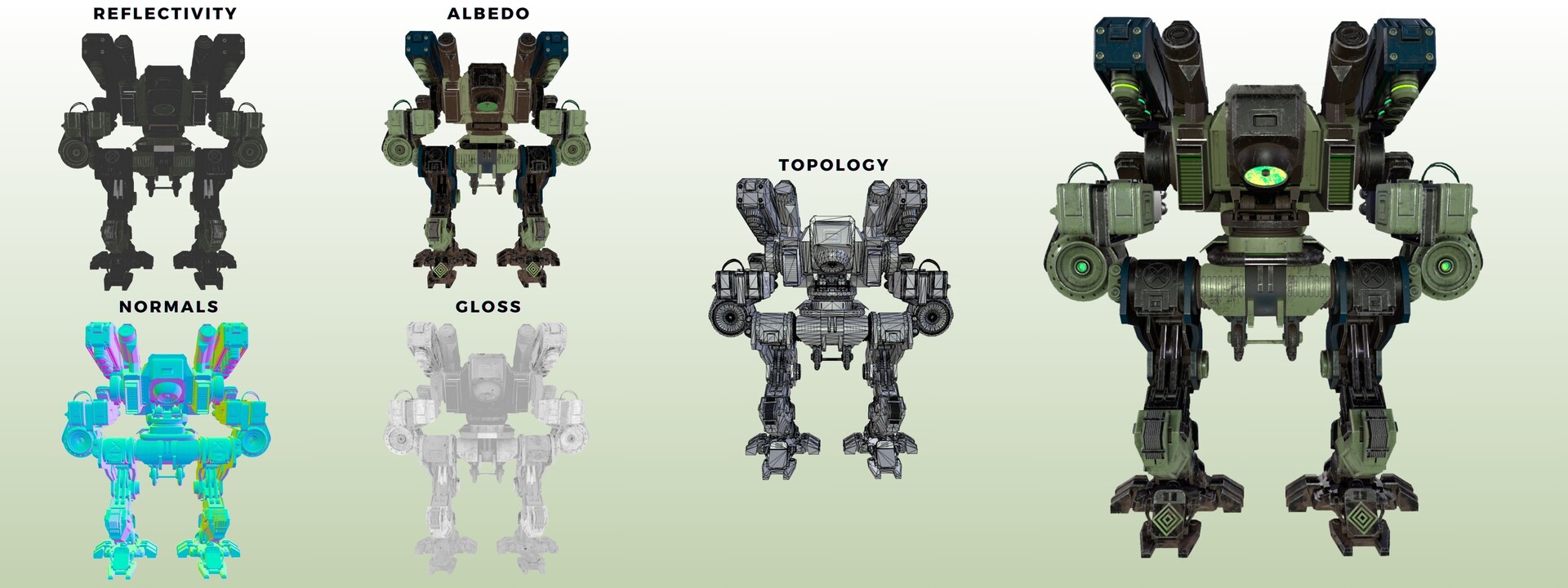 Renderella - Large Combat Robot 3D Animation in Blender