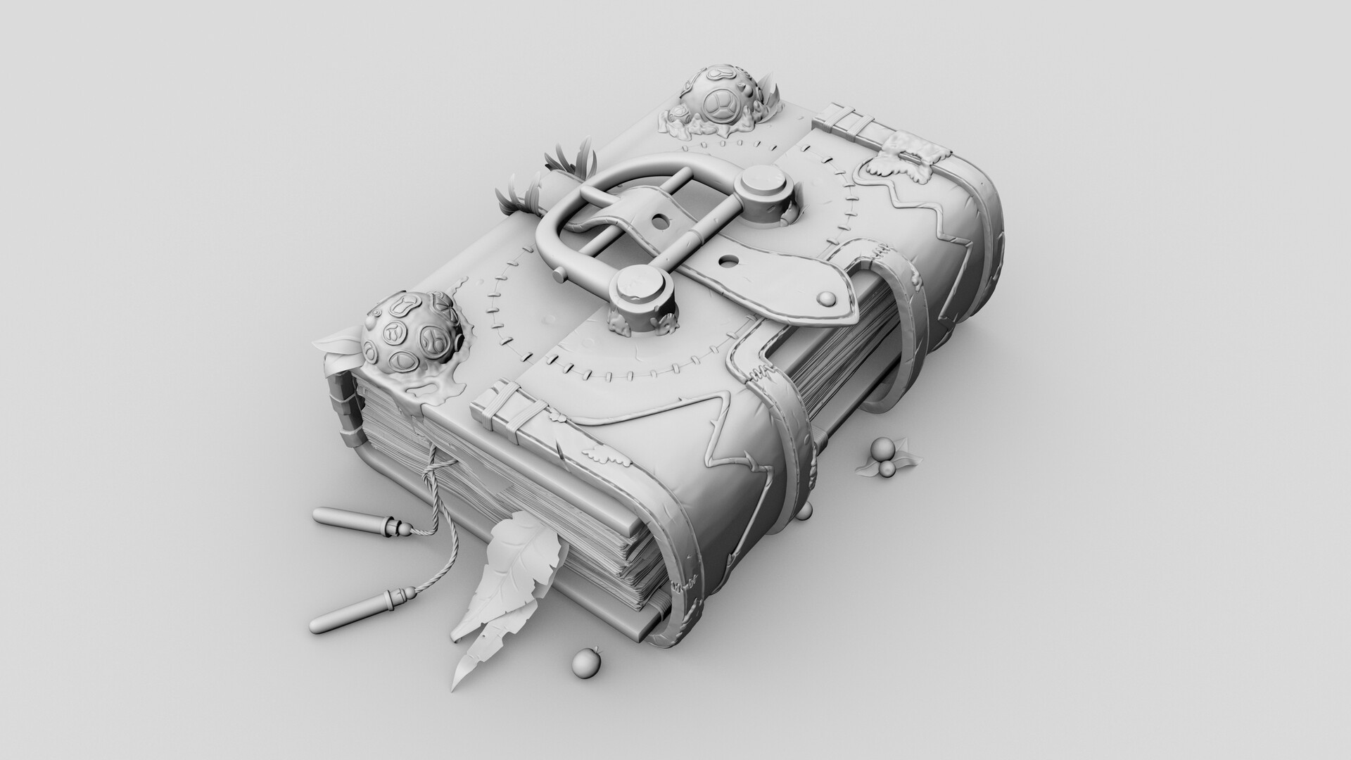 ArtStation - Witch doctor book process