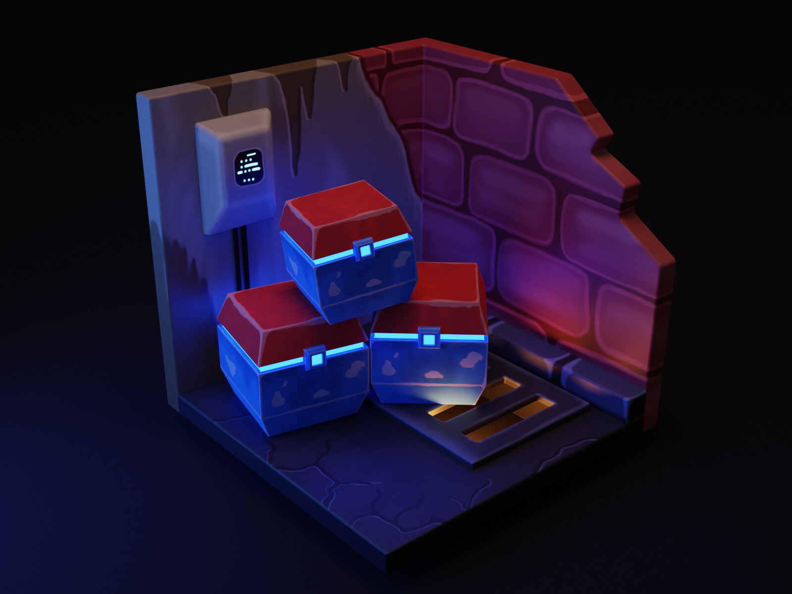 ArtStation - Stylized sci-fi Crates
