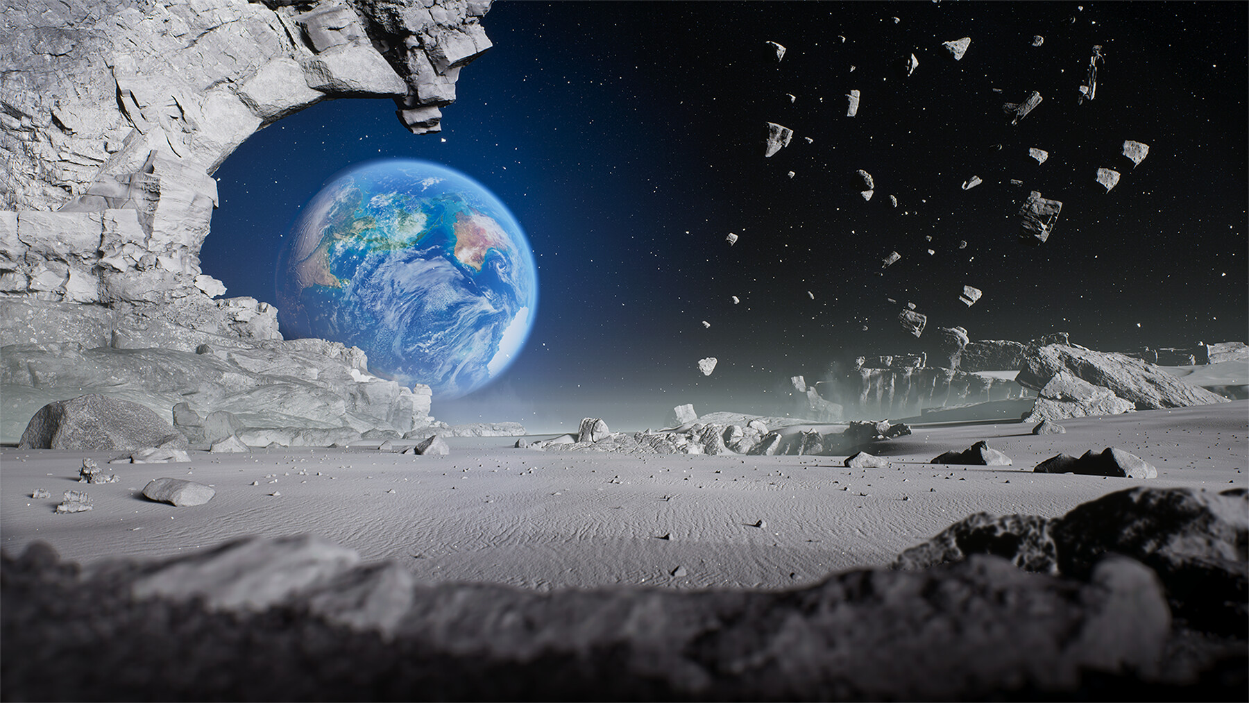 ArtStation - Unreal 5 - Moon Scene