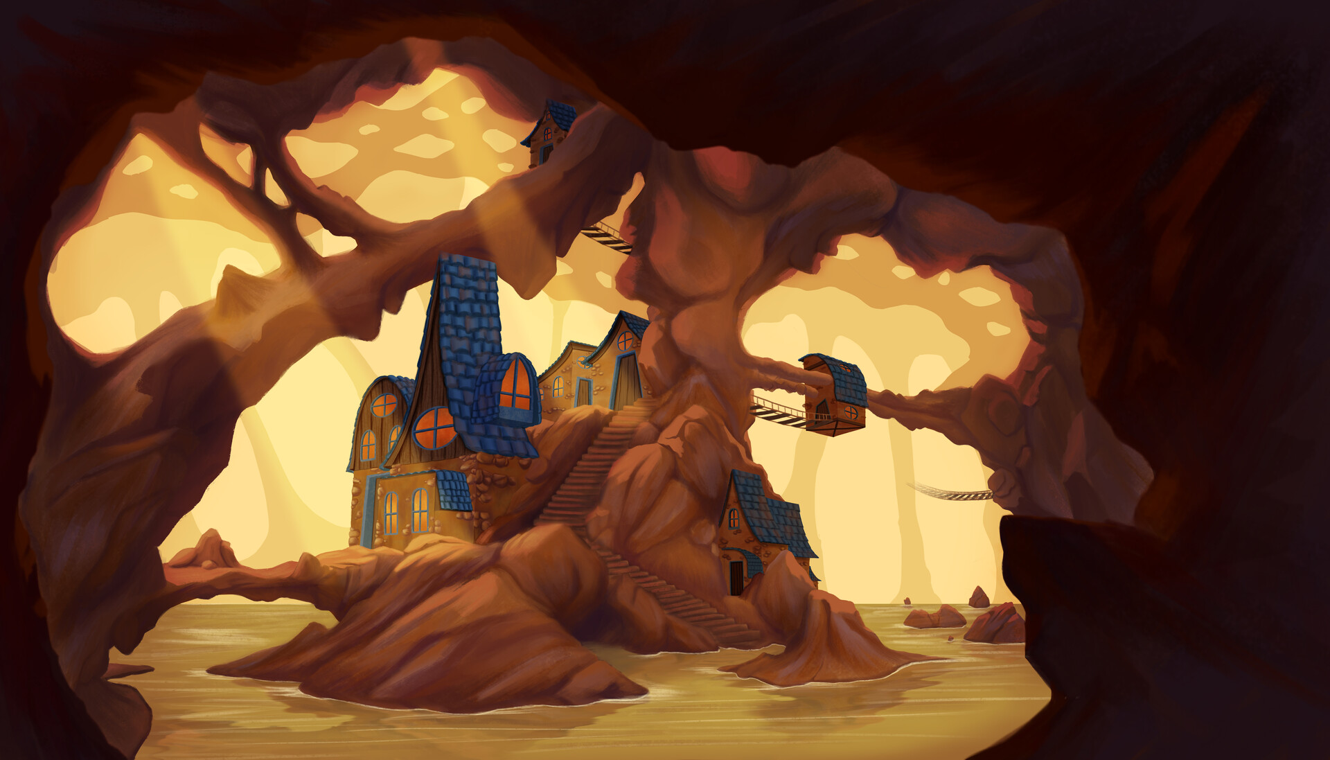 ArtStation - Cave Civilization Environment