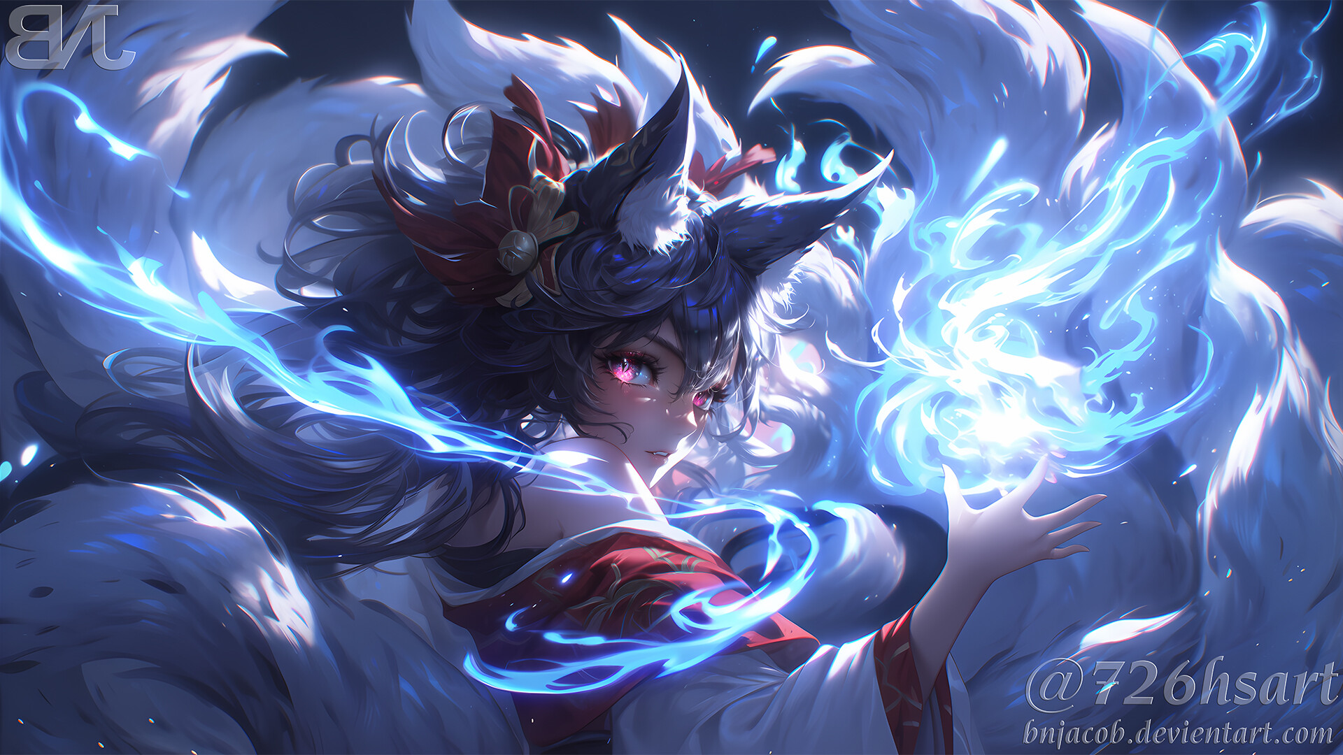 ArtStation - (Fan art) League of Legends - Ahri 1