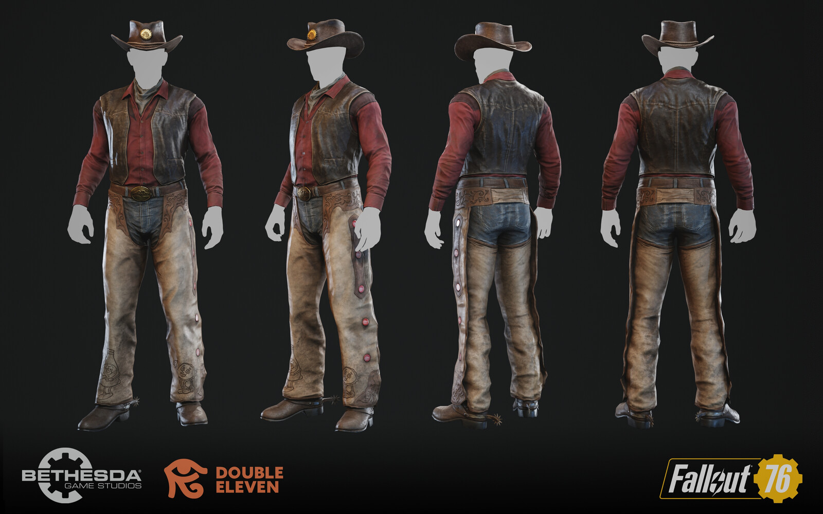 Artstation Fallout 76 Nuka World Cowboy Chaps And Duster/fallout Cowboy