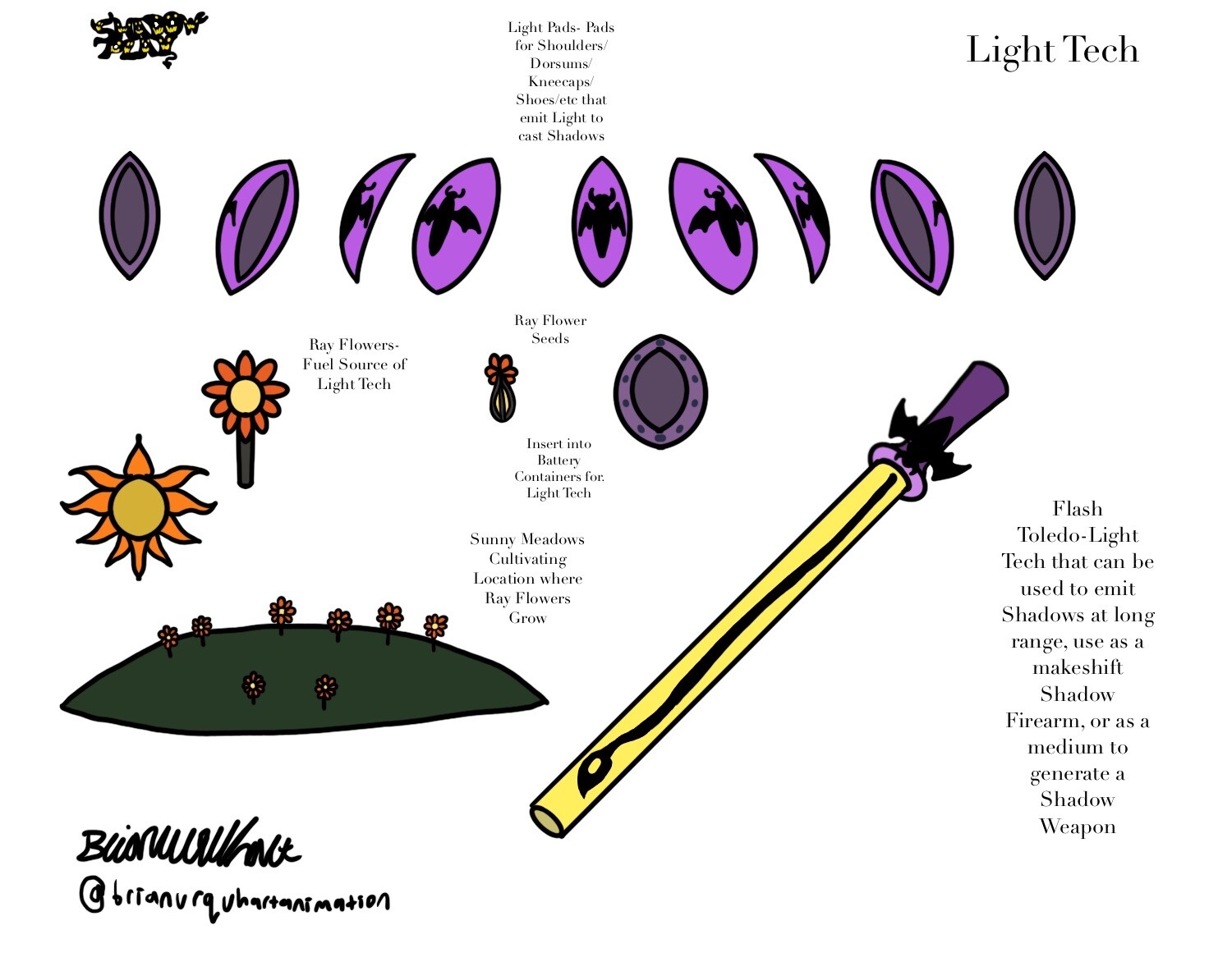 ArtStation - Shadow Play- Light Tech, Ray Flowers and Moon Bloom