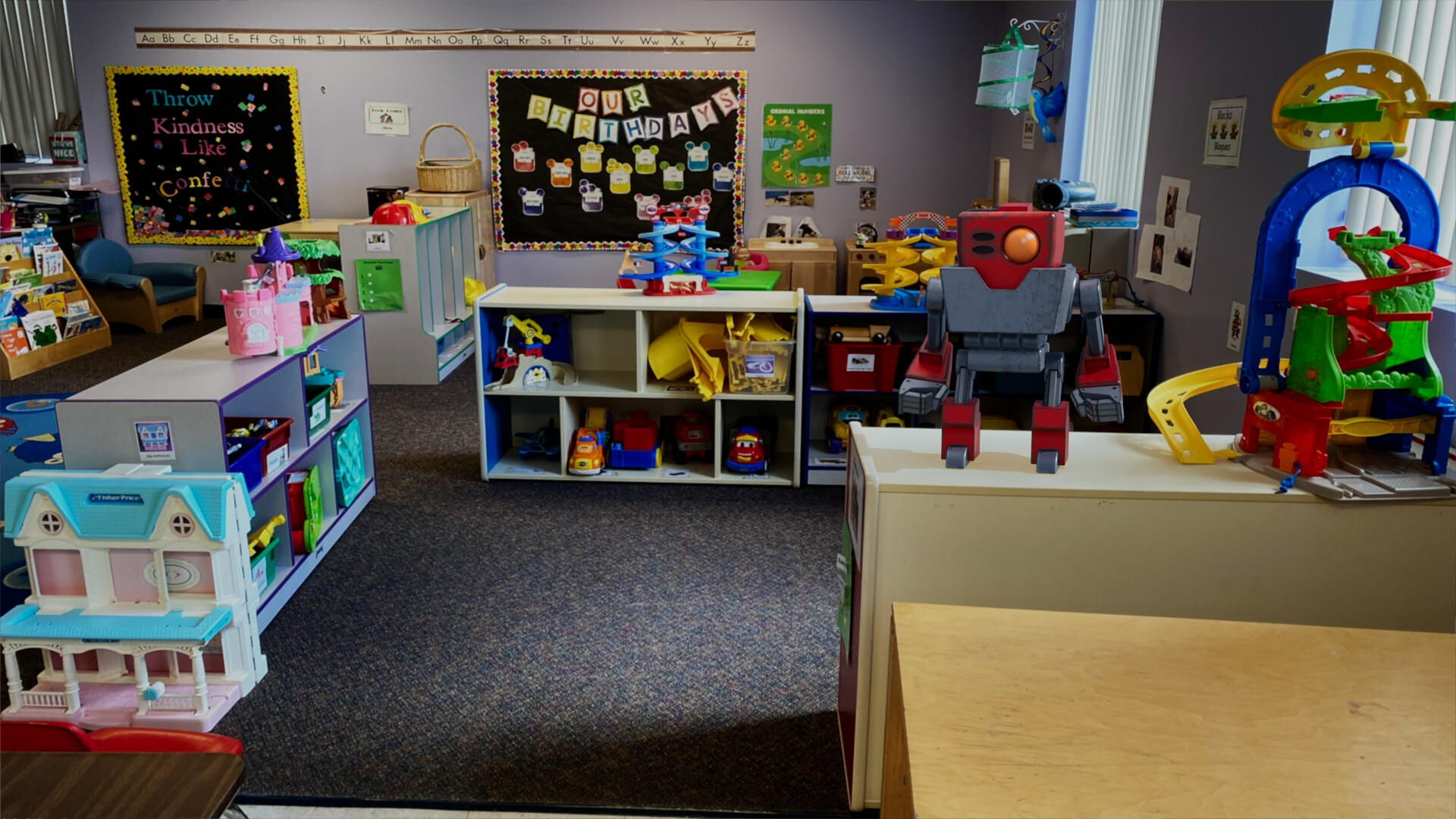 ArtStation - Red Robot Toy in Kindergarten