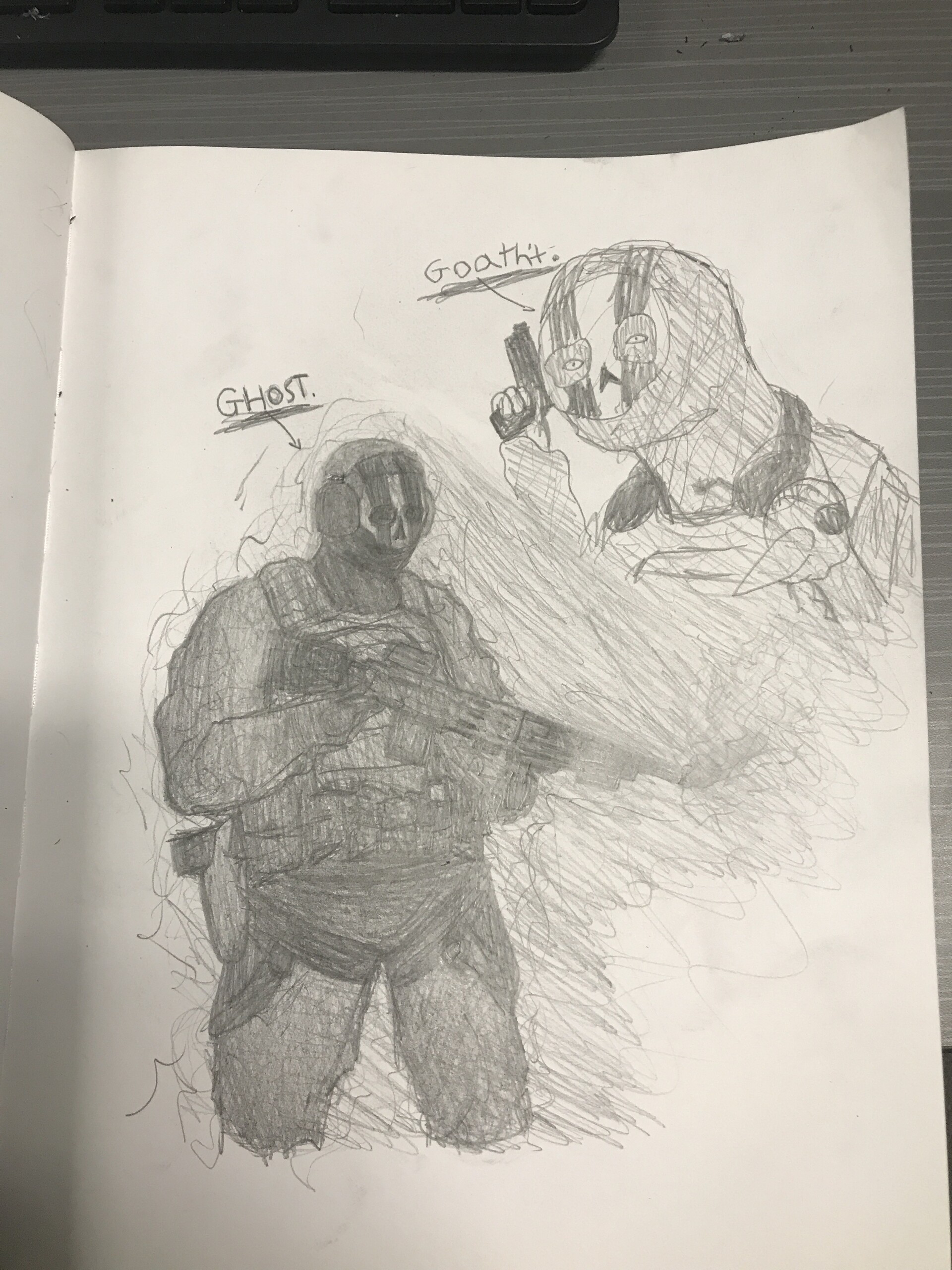 ArtStation - Ghost and his much stupider alternate meme version.