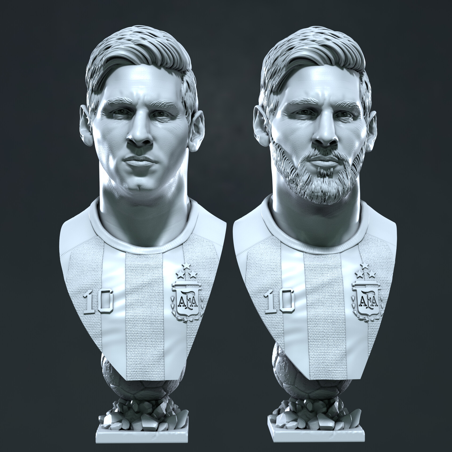 ArtStation - Lionel Messi 3D model /bust