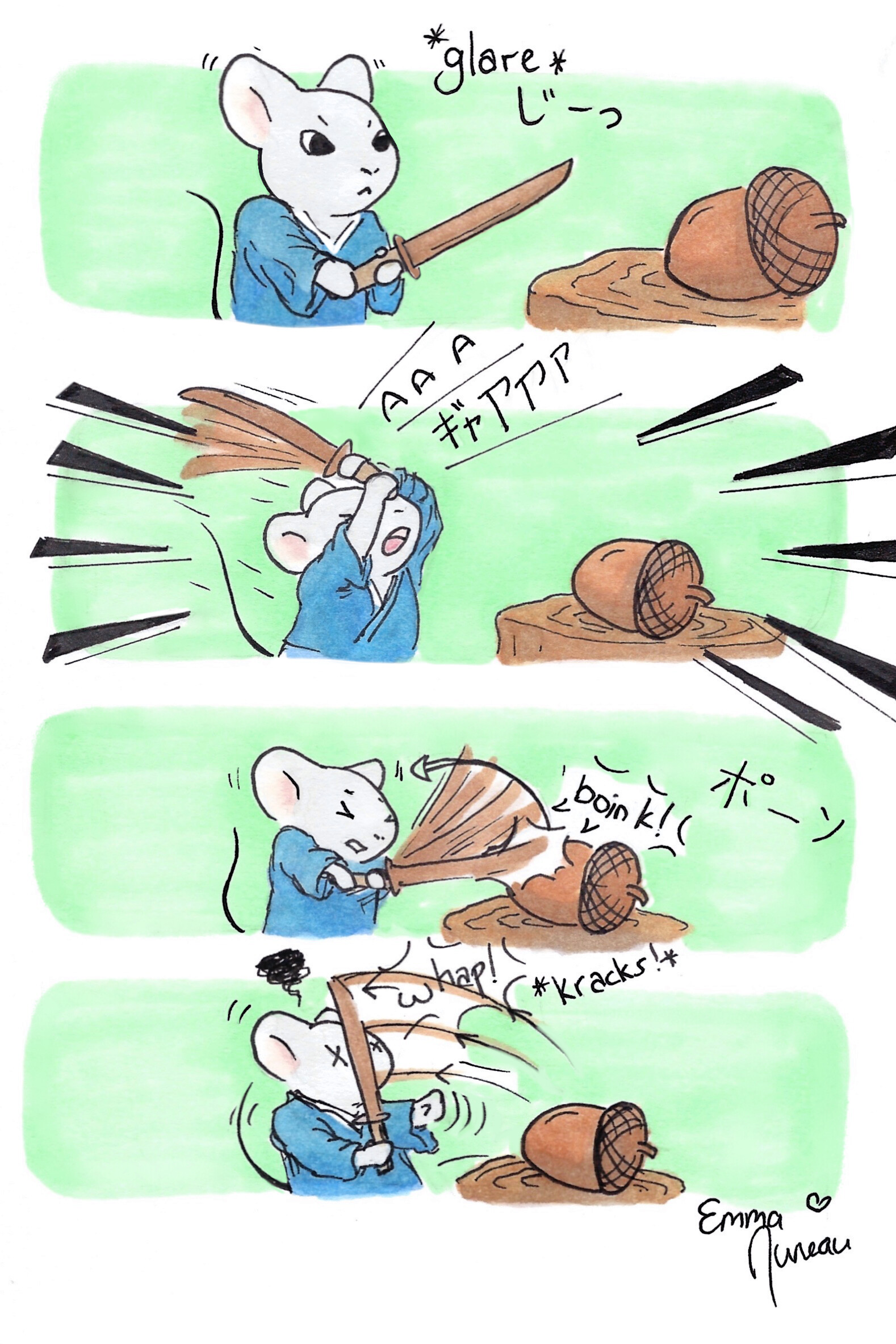 ArtStation - The Brave Little Warrior Mouse vs. Acorn