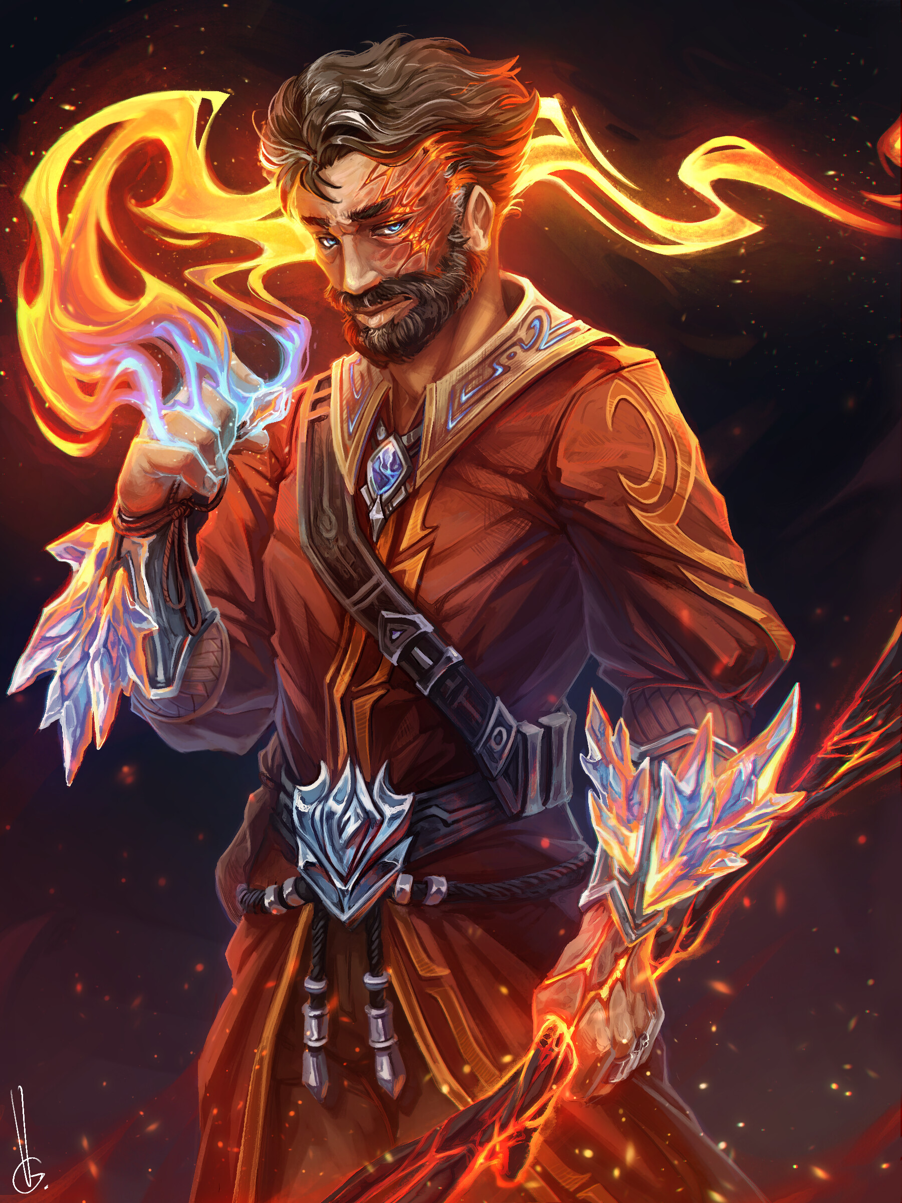 ArtStation - DnD Character: Fire Sorcerer