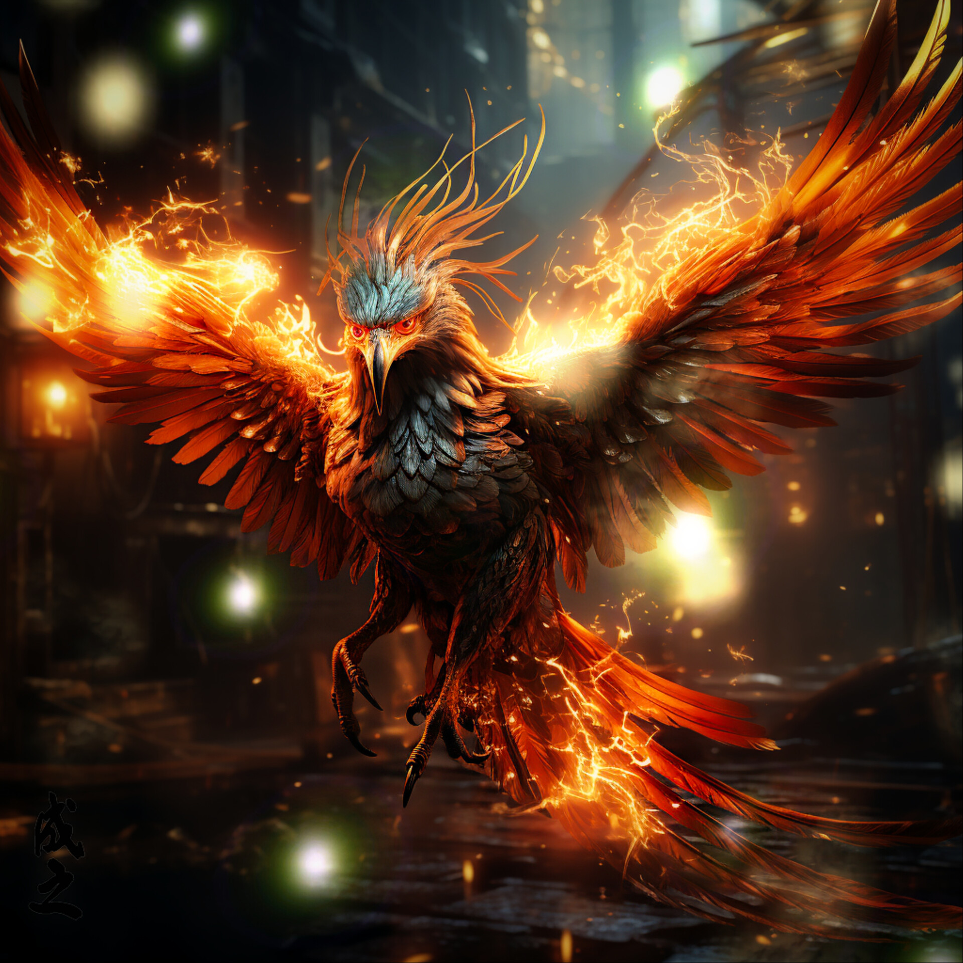 NARIYUKI SHIMAMOTO - Suzaku (One of Japanese four divine beasts ...