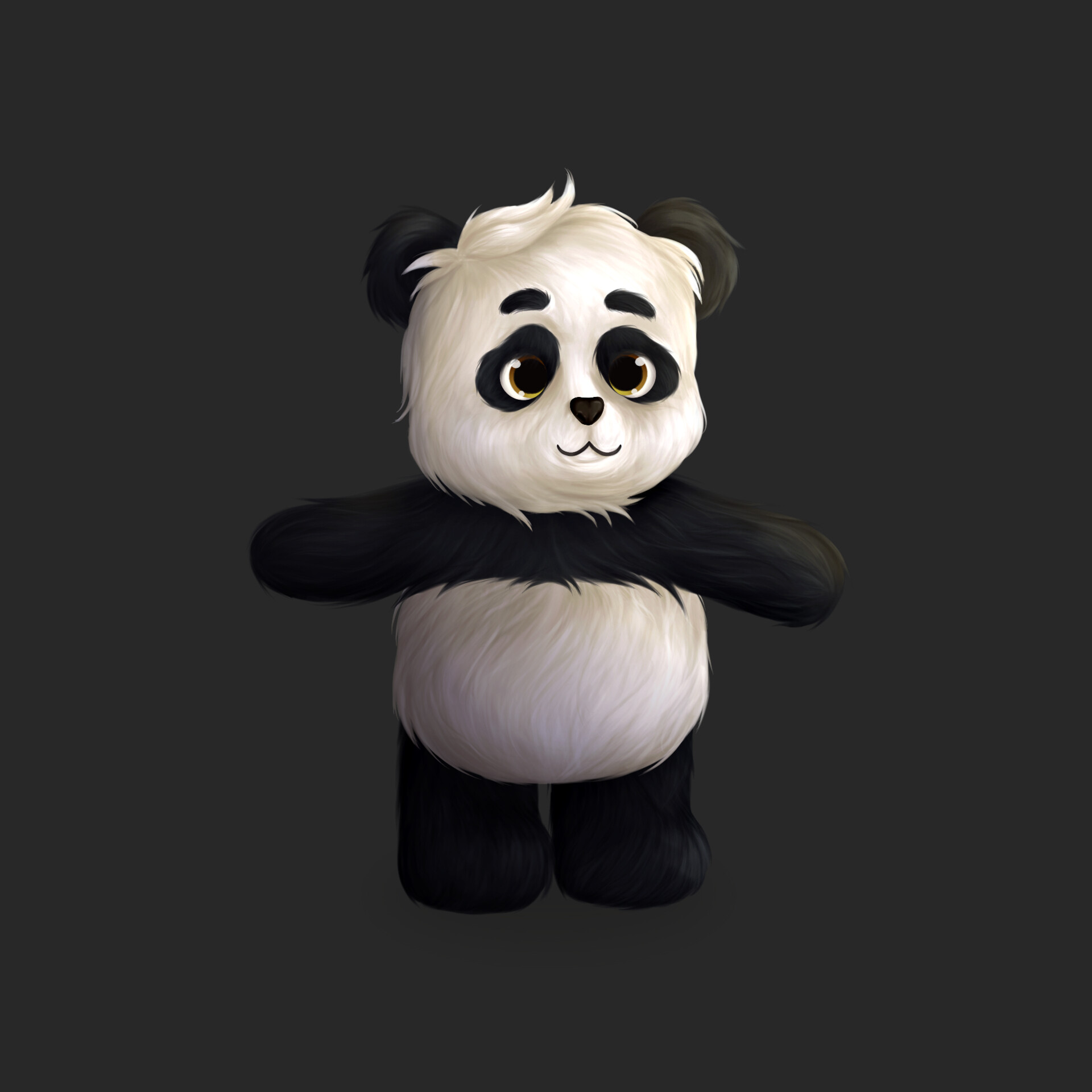 ArtStation - Panda Illustration + Spine 2d Animation [WiP]
