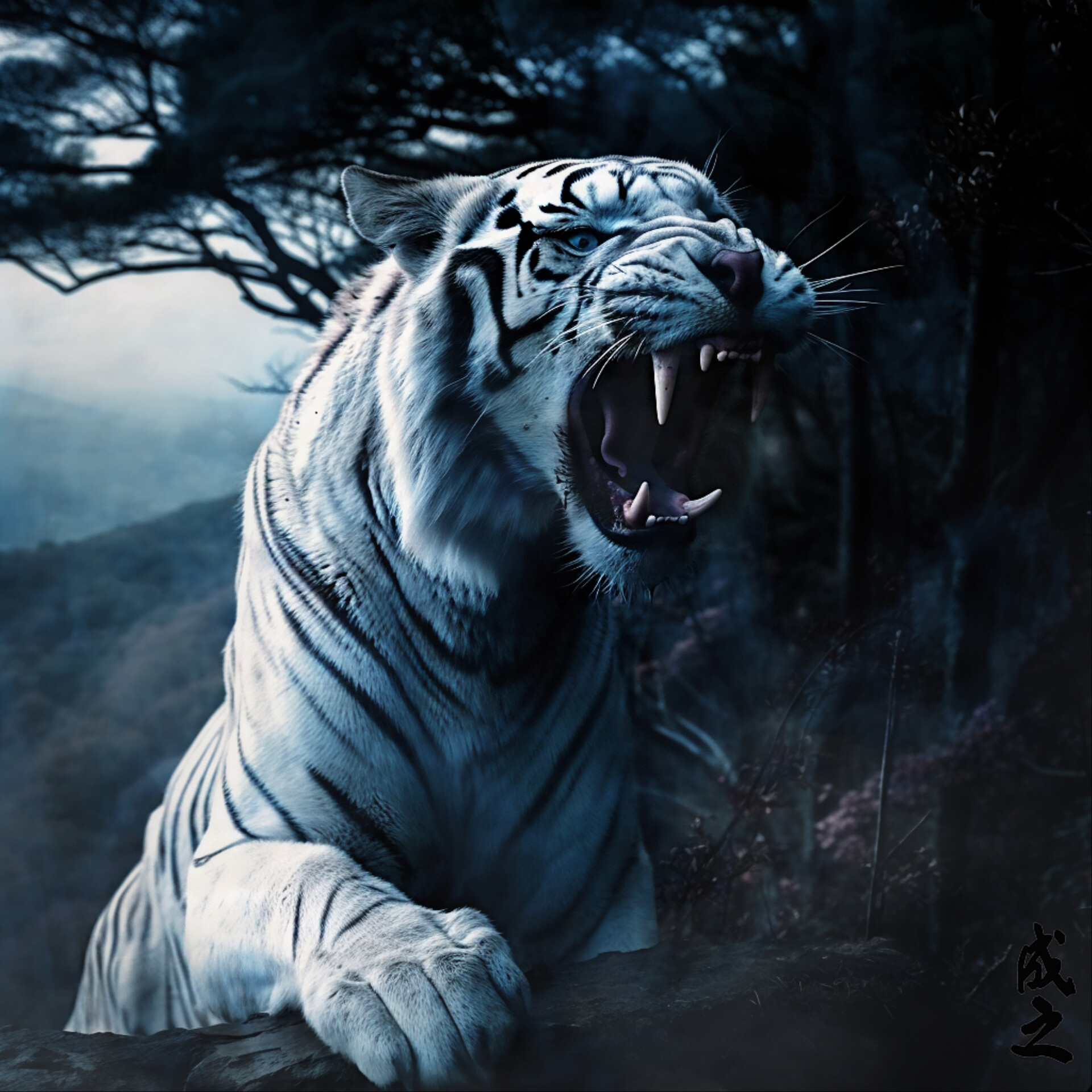 NARIYUKI SHIMAMOTO - Byakko (One of Japanese four divine beasts/White Tiger of the West)