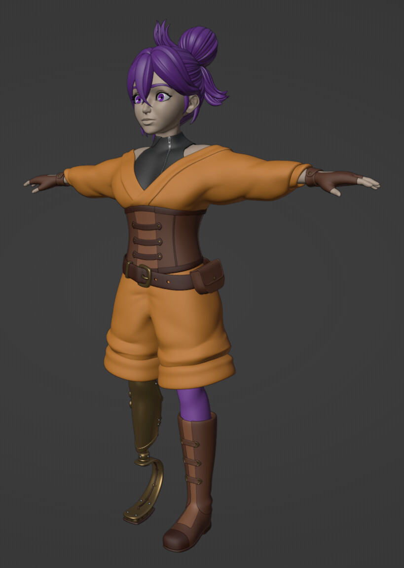 ArtStation - Student Project: B & Cee (Name TBC) - B Character Model