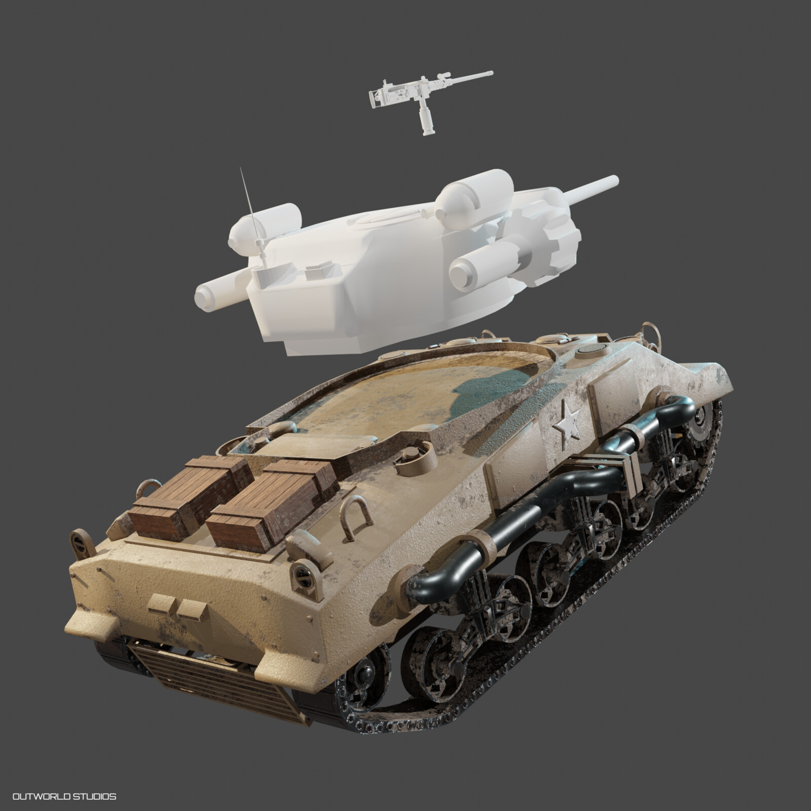 Outworld Studios - M4 Sherman Tank 75mm (Fallout)