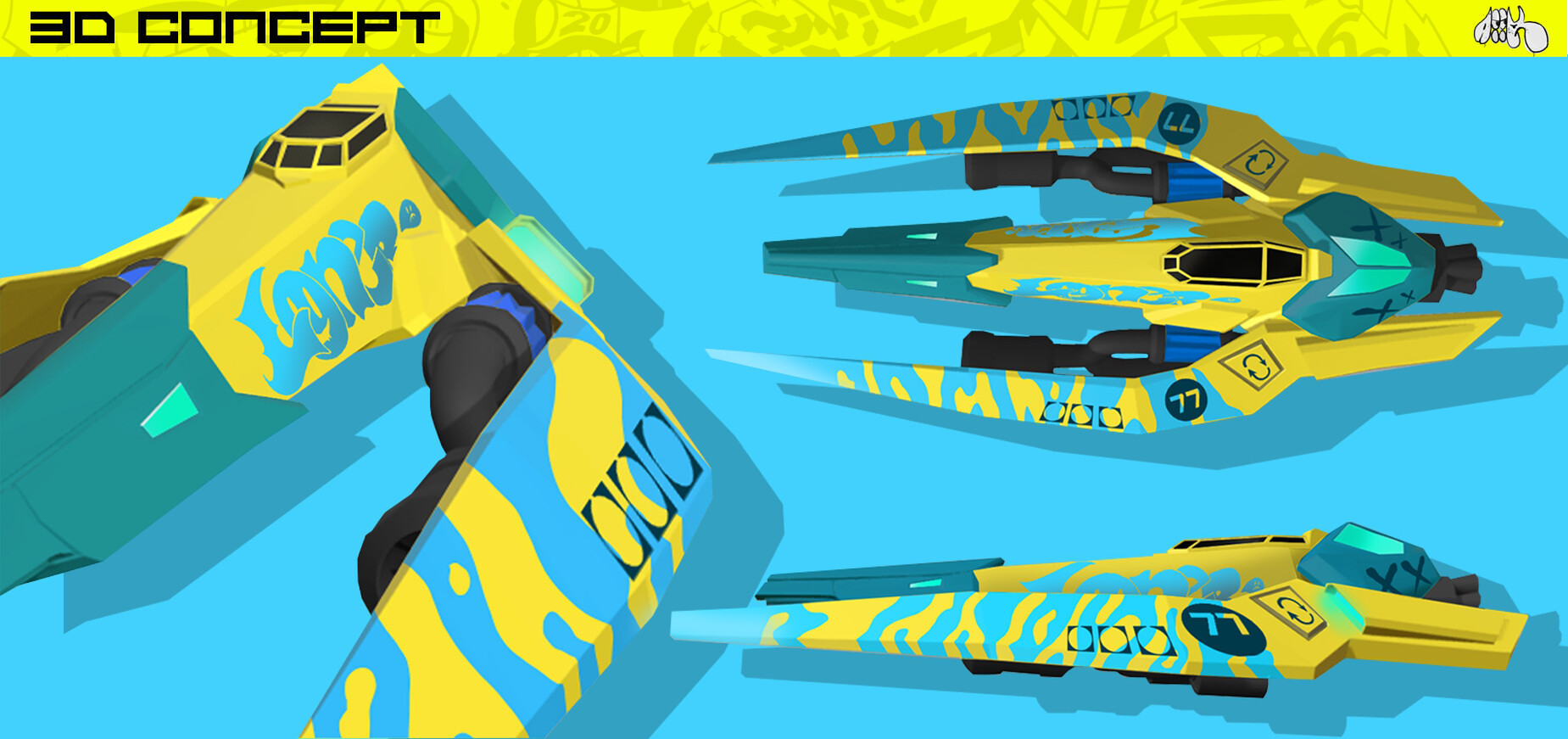 ArtStation - speed racer space ship v2