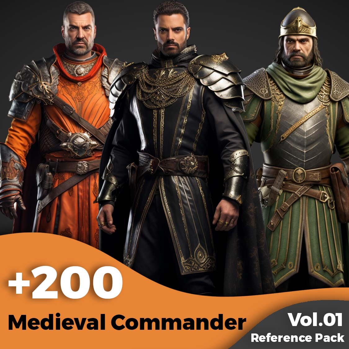 Concept Art - +200 Medieval Commander Concept(4k)
