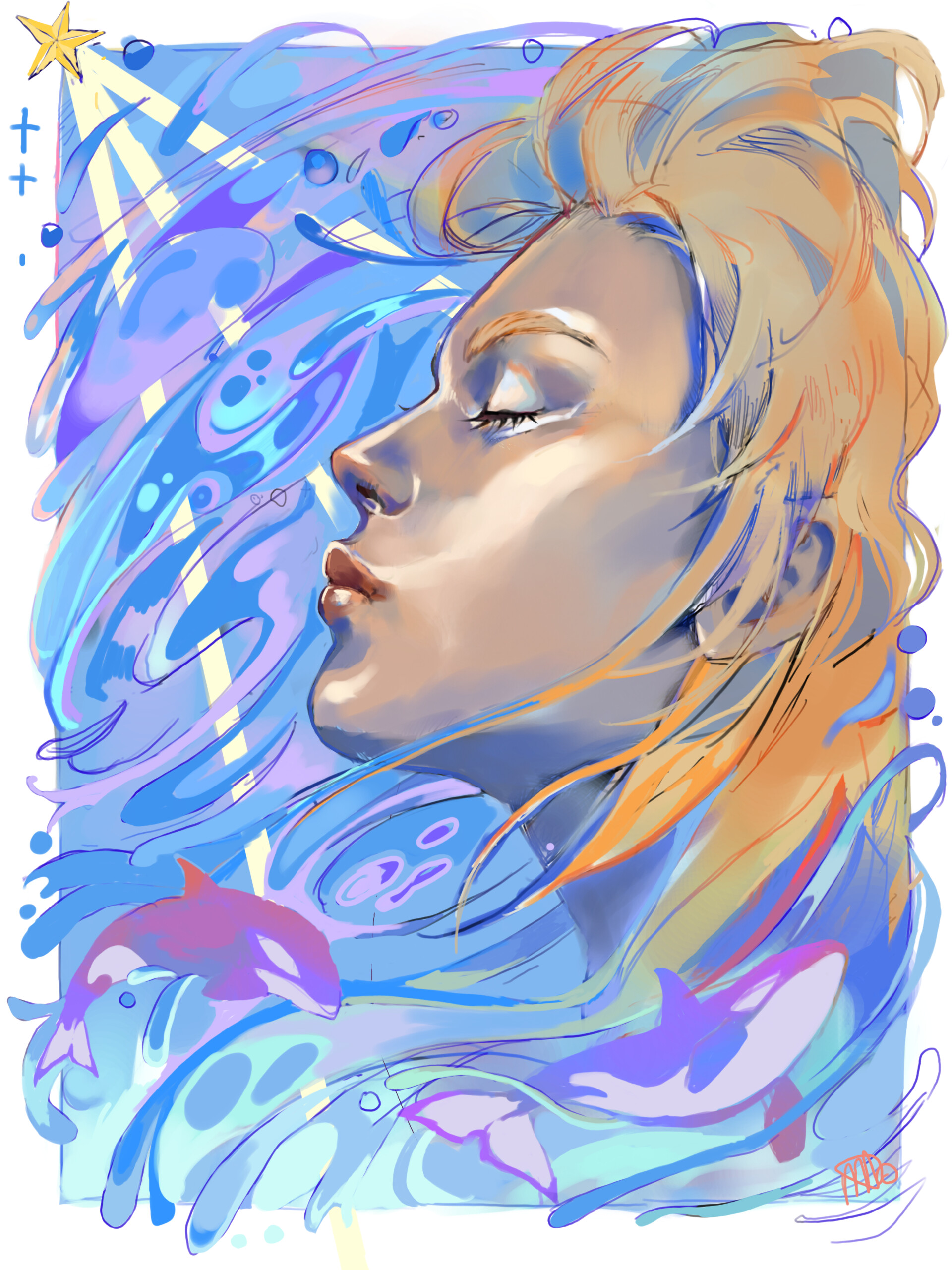 ArtStation - water portrait