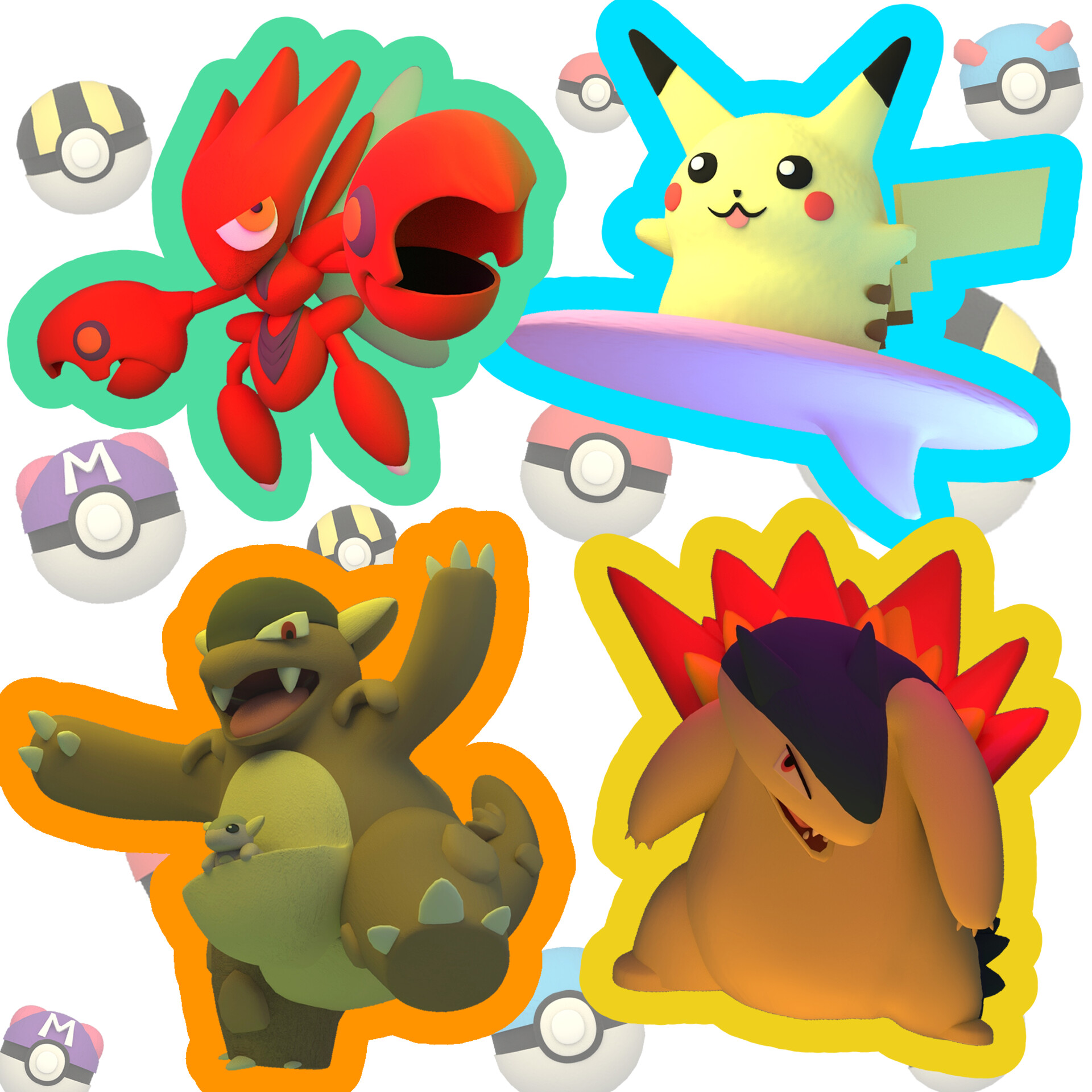 ArtStation - Some 3D Pokemon