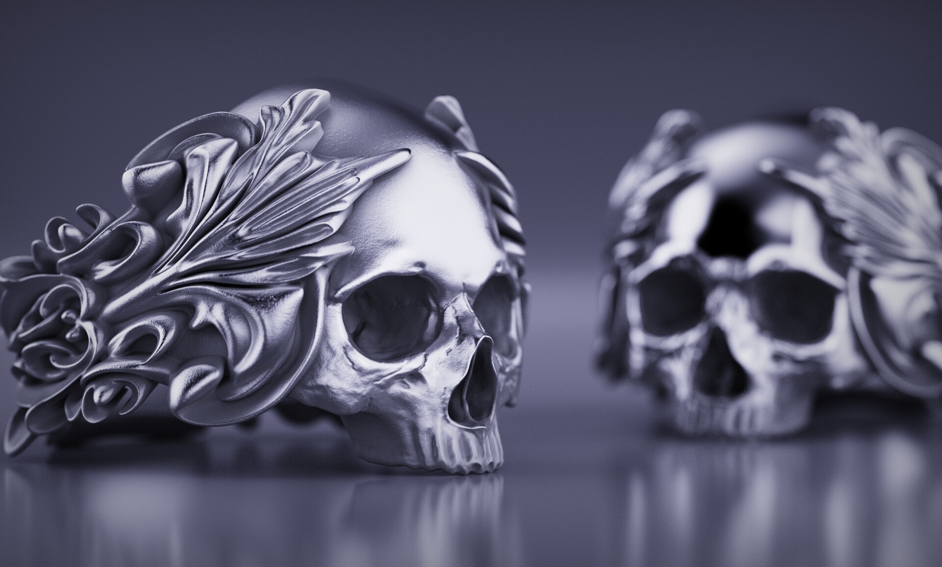 ArtStation - Ornate Skull Ring