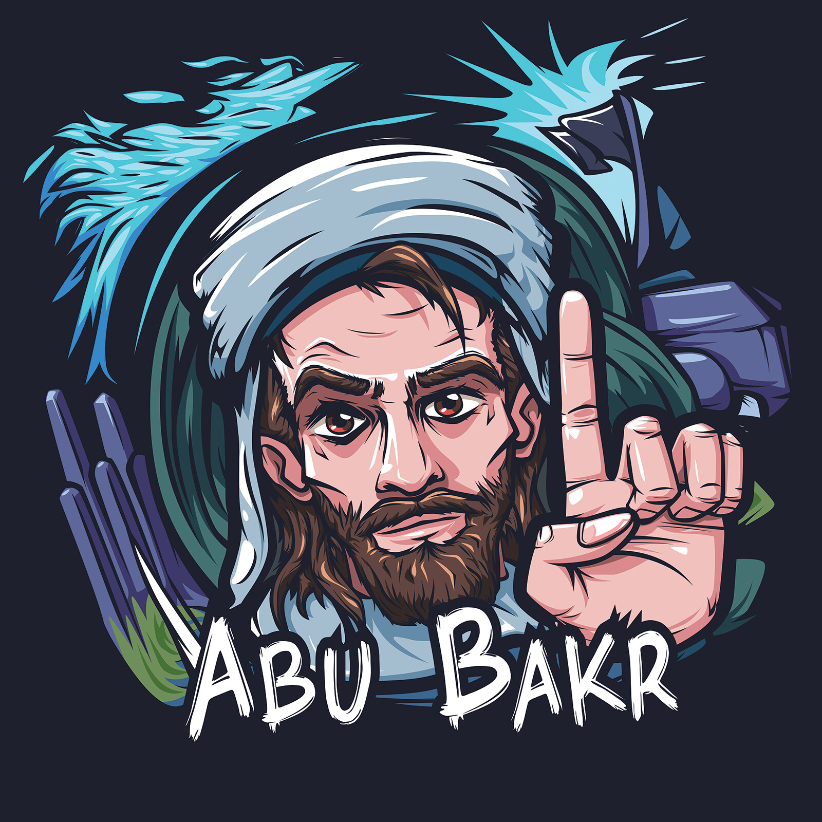 Arif "Rohriant" Abriyanto - Abu Bakr Illustration