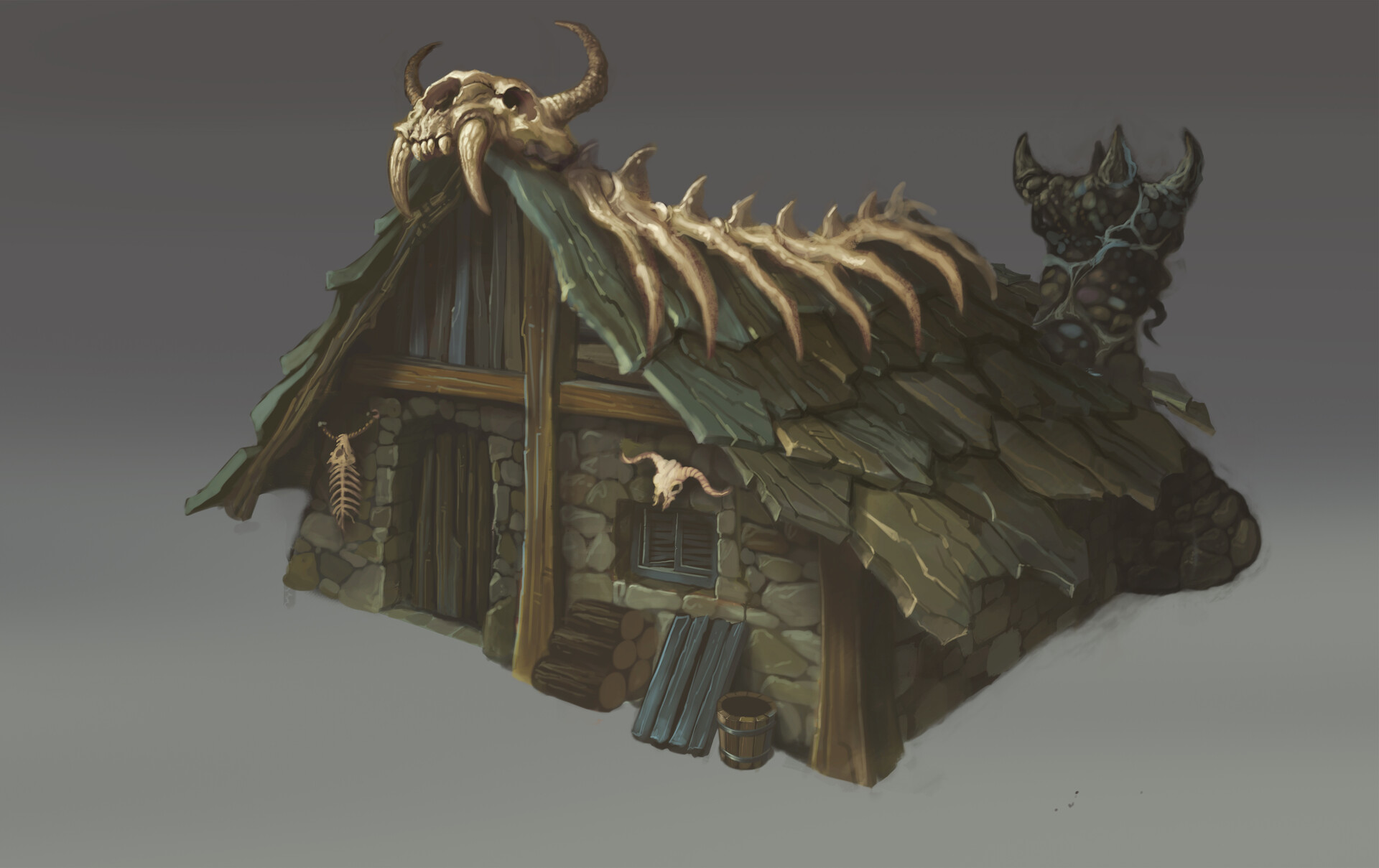 ArtStation - Witch House - Concept art for Atlas Miniatures