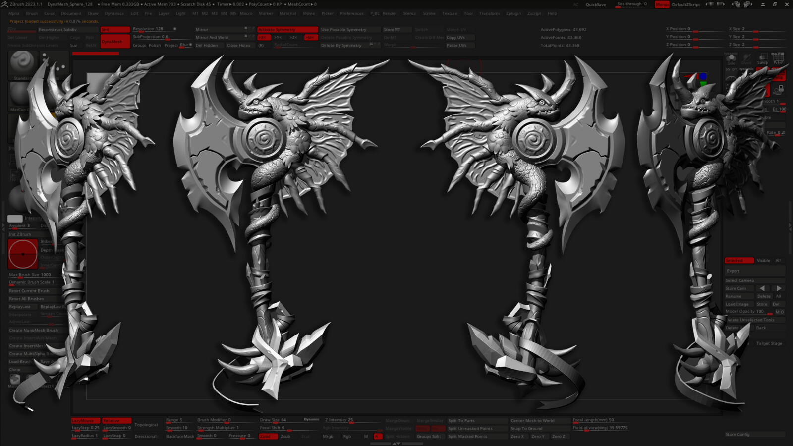 Ramanan D.Titus - 2D to 3D Weapon Sculpt - (Concept by Jenny Brozek)