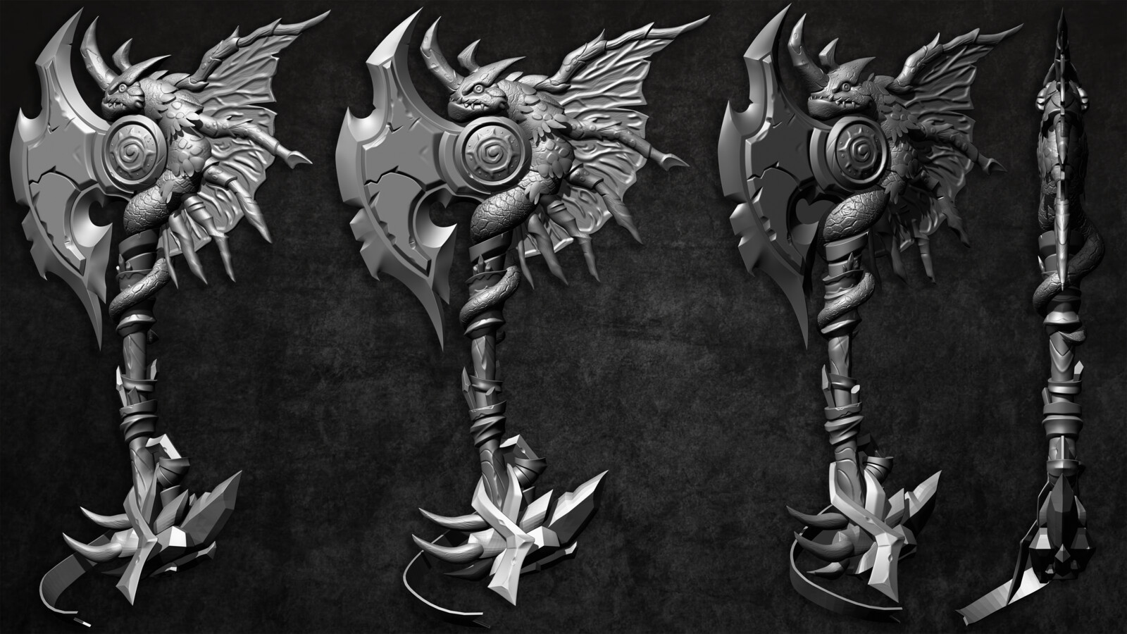 Ramanan D.Titus - 2D to 3D Weapon Sculpt - (Concept by Jenny Brozek)