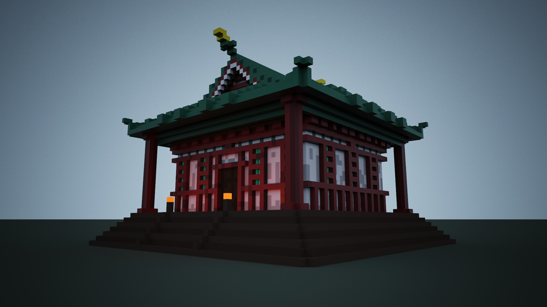 ArtStation - Japanese Temple | Voxel Art