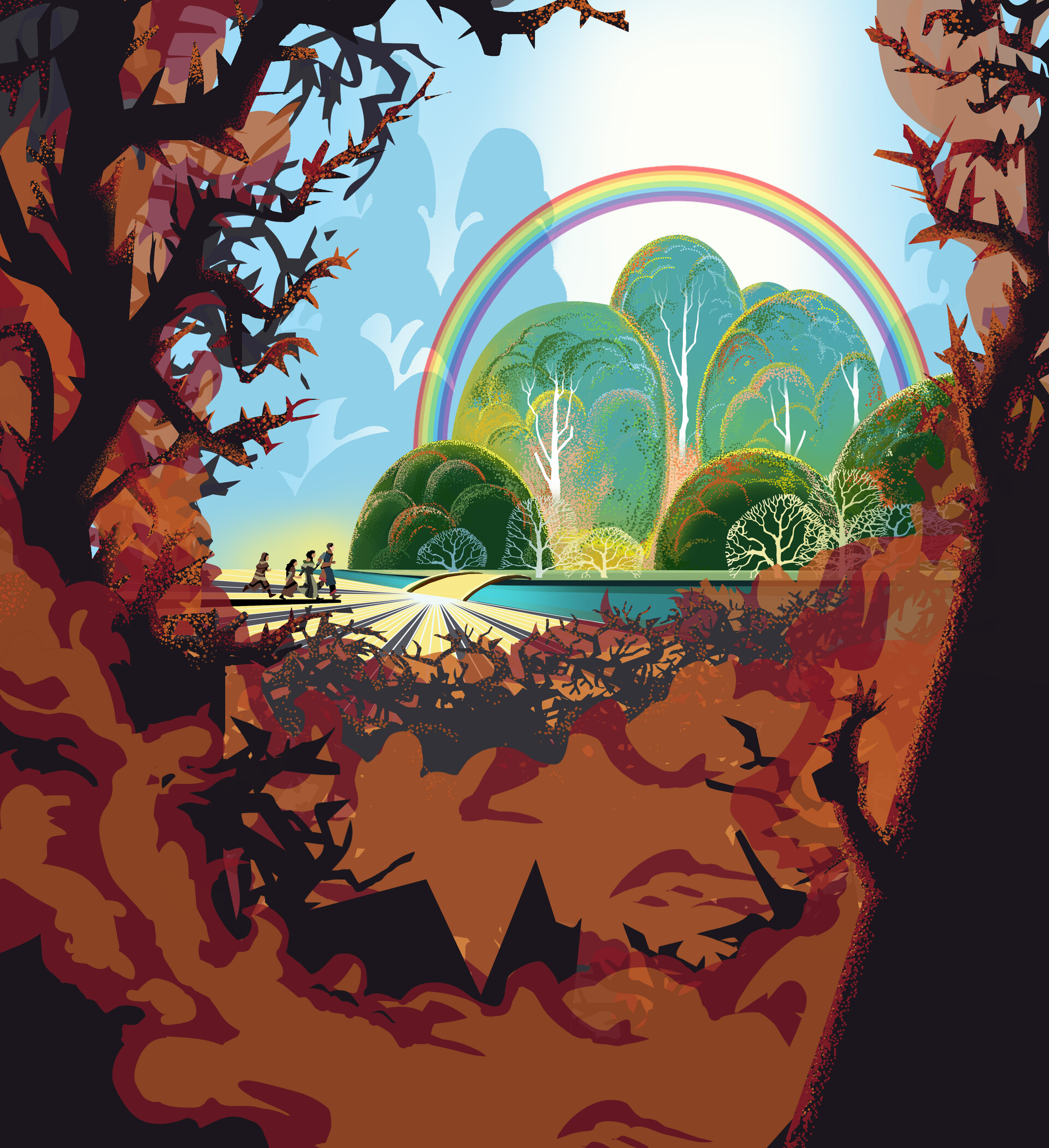 ArtStation - Prismatic Omen - Enchantment - MTG illustration