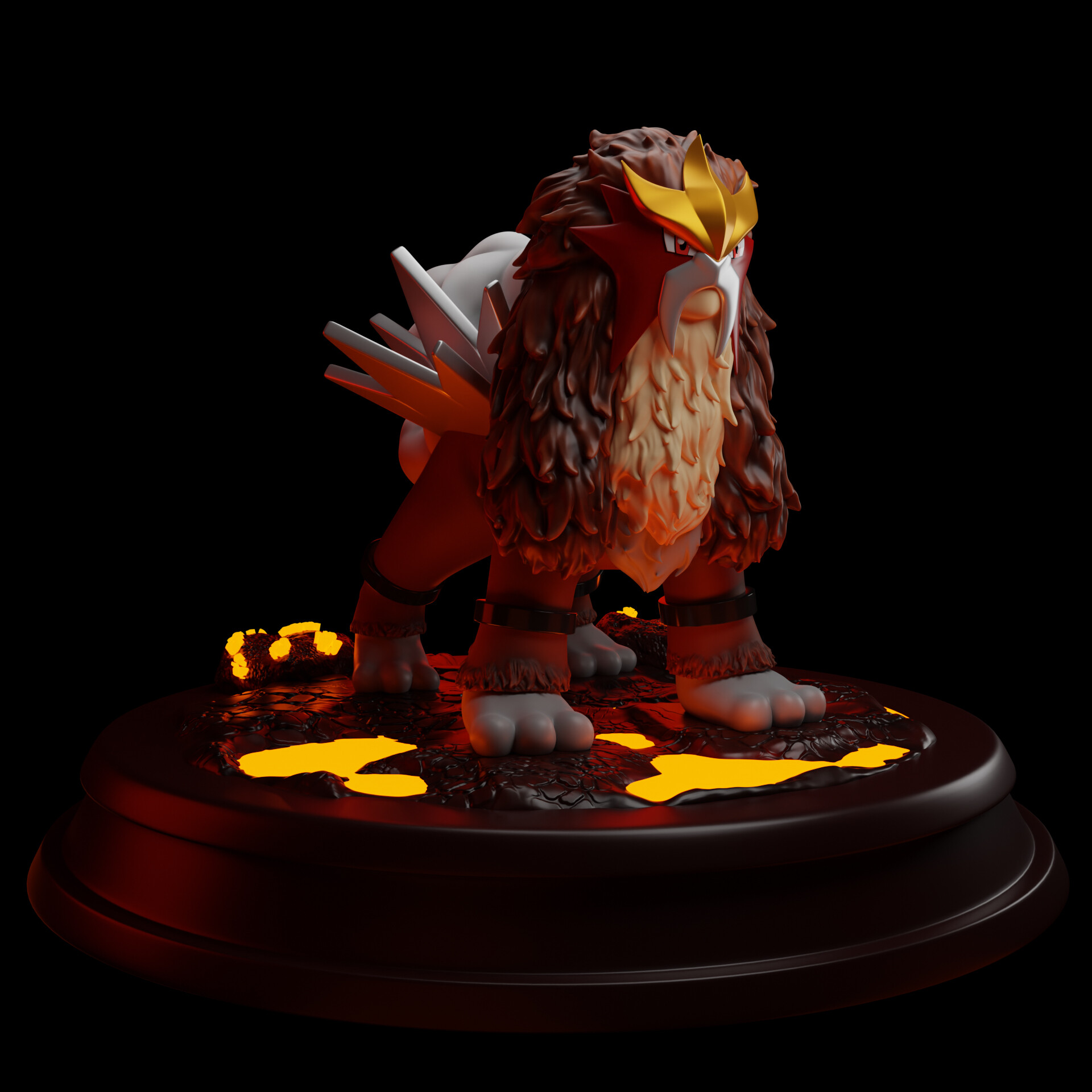 ArtStation - Entei Pokemon Fan Art