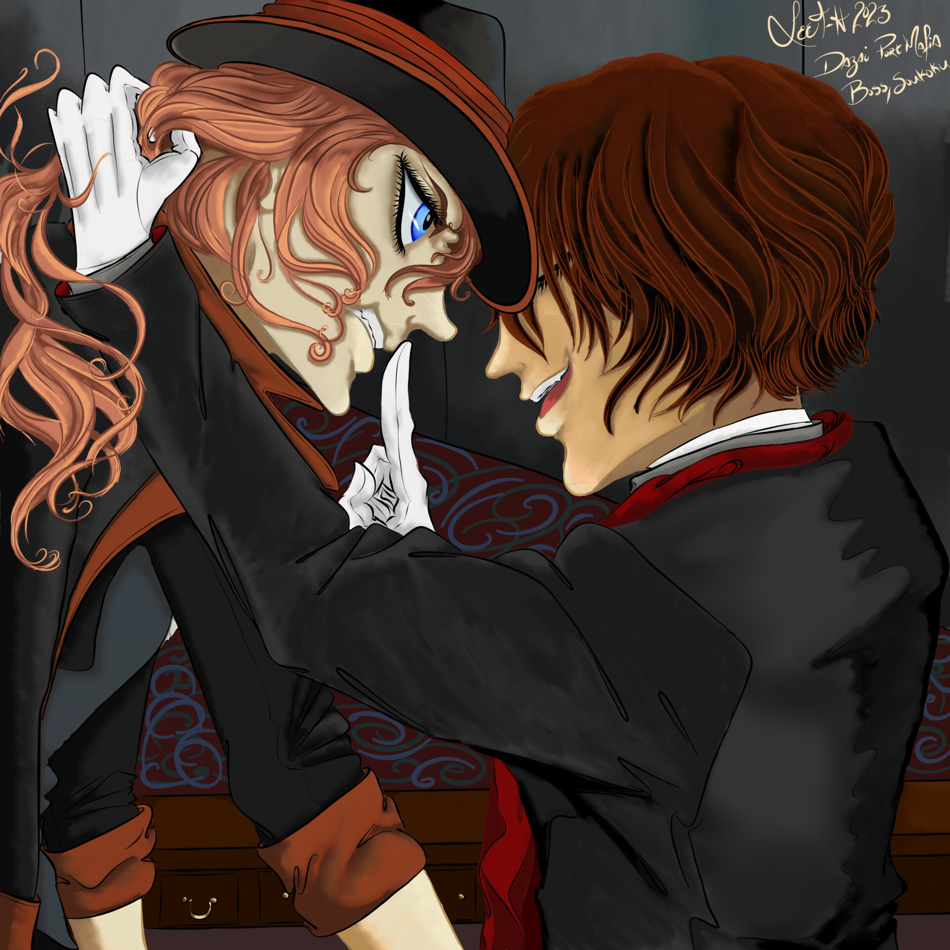 ArtStation - Mafia Boss Dazai and Chuuya