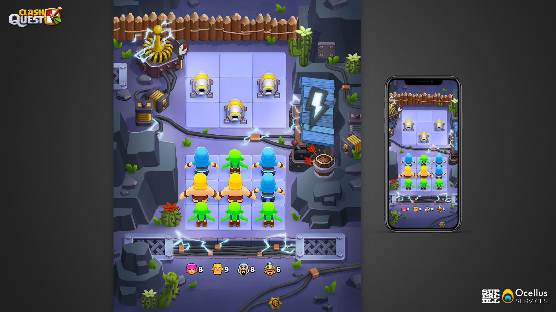 Ocellus - SERVICES - Clash Quest - Jungle & Electro Valley Arena