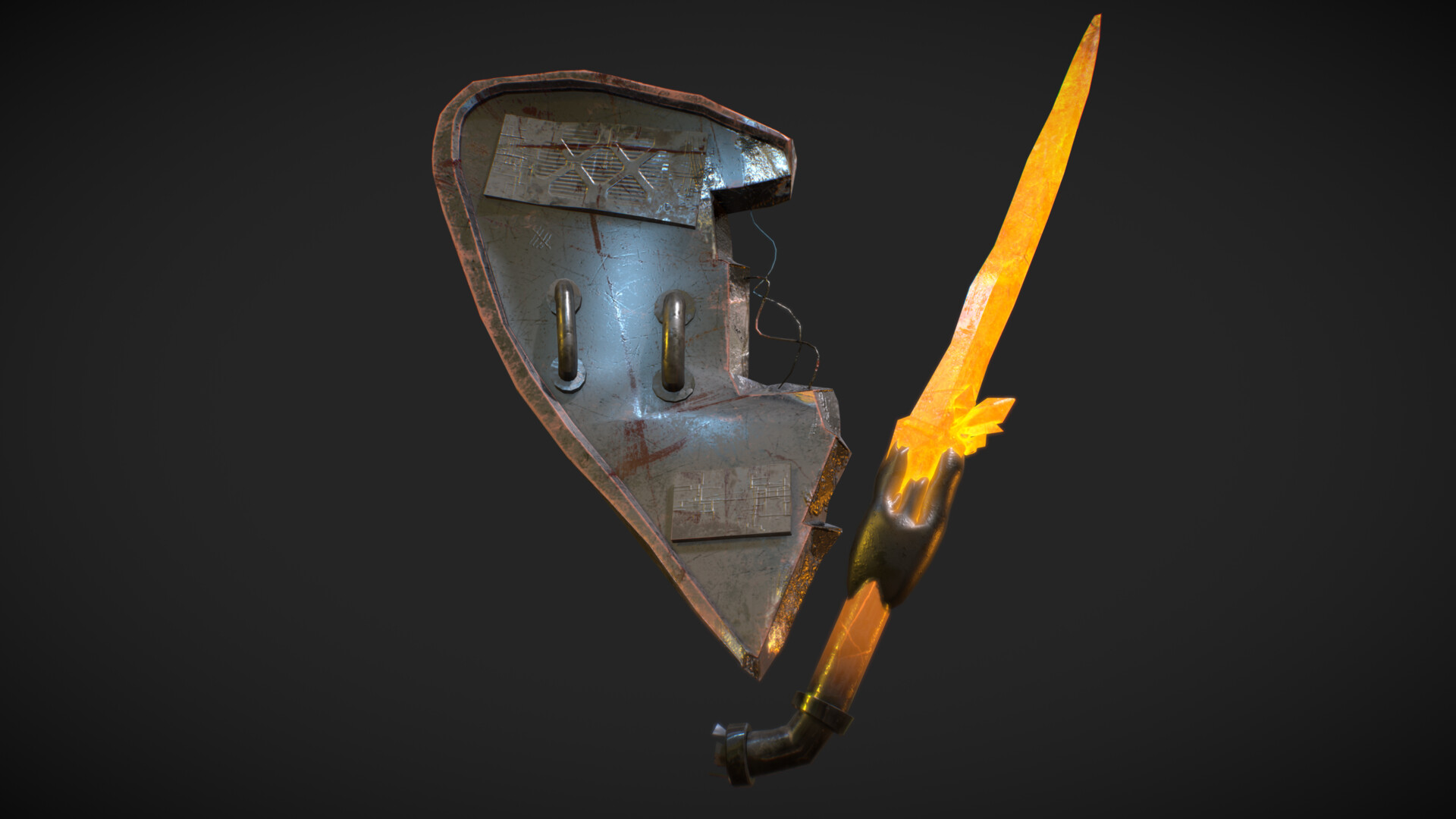 ArtStation - Sci-fi Sword and Shield