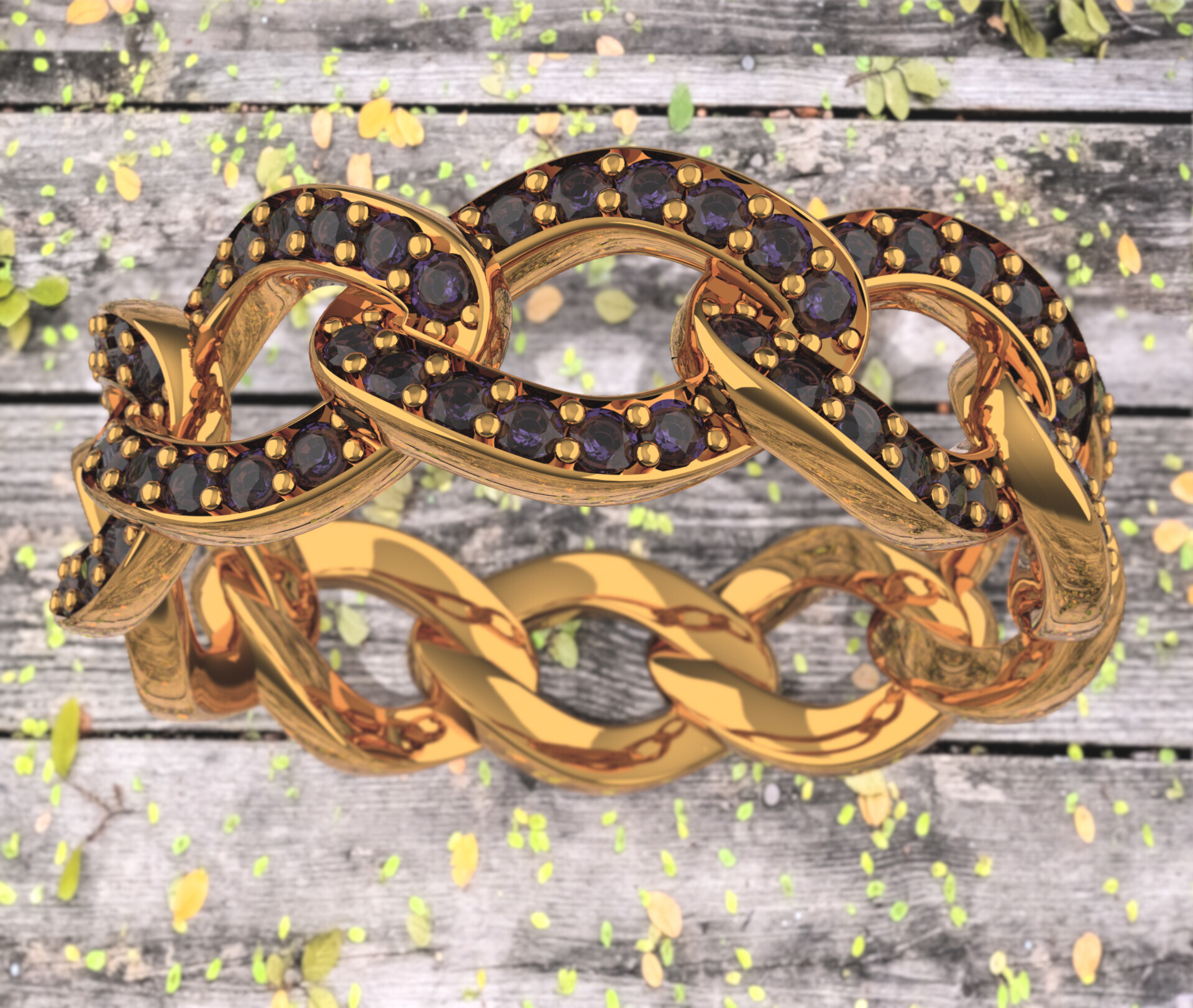 Orkun Gurkan - Chain Ring& Chain Ring with Ring Shank&Chain Ring with Gems