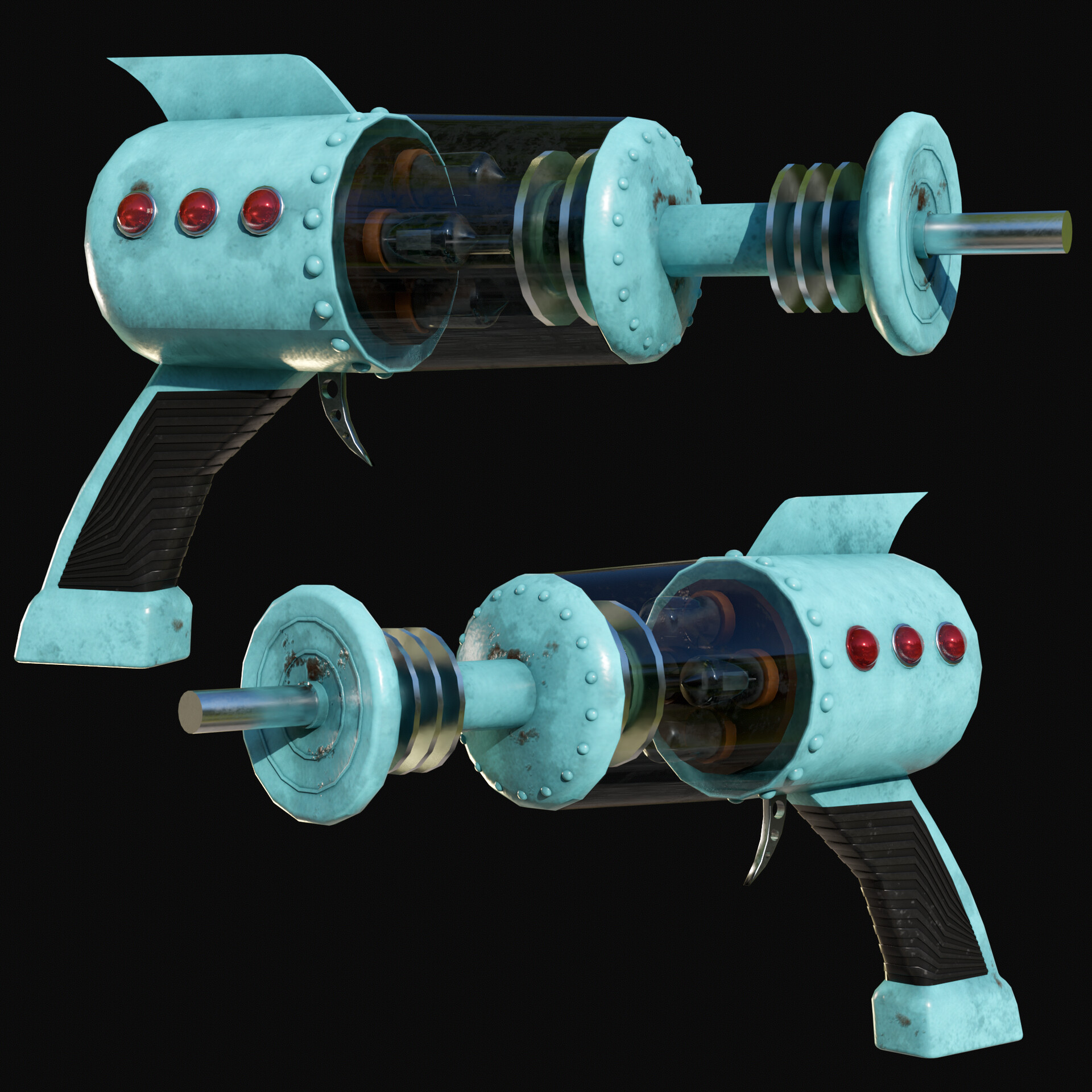 ArtStation - Aged Retro Laser Gun