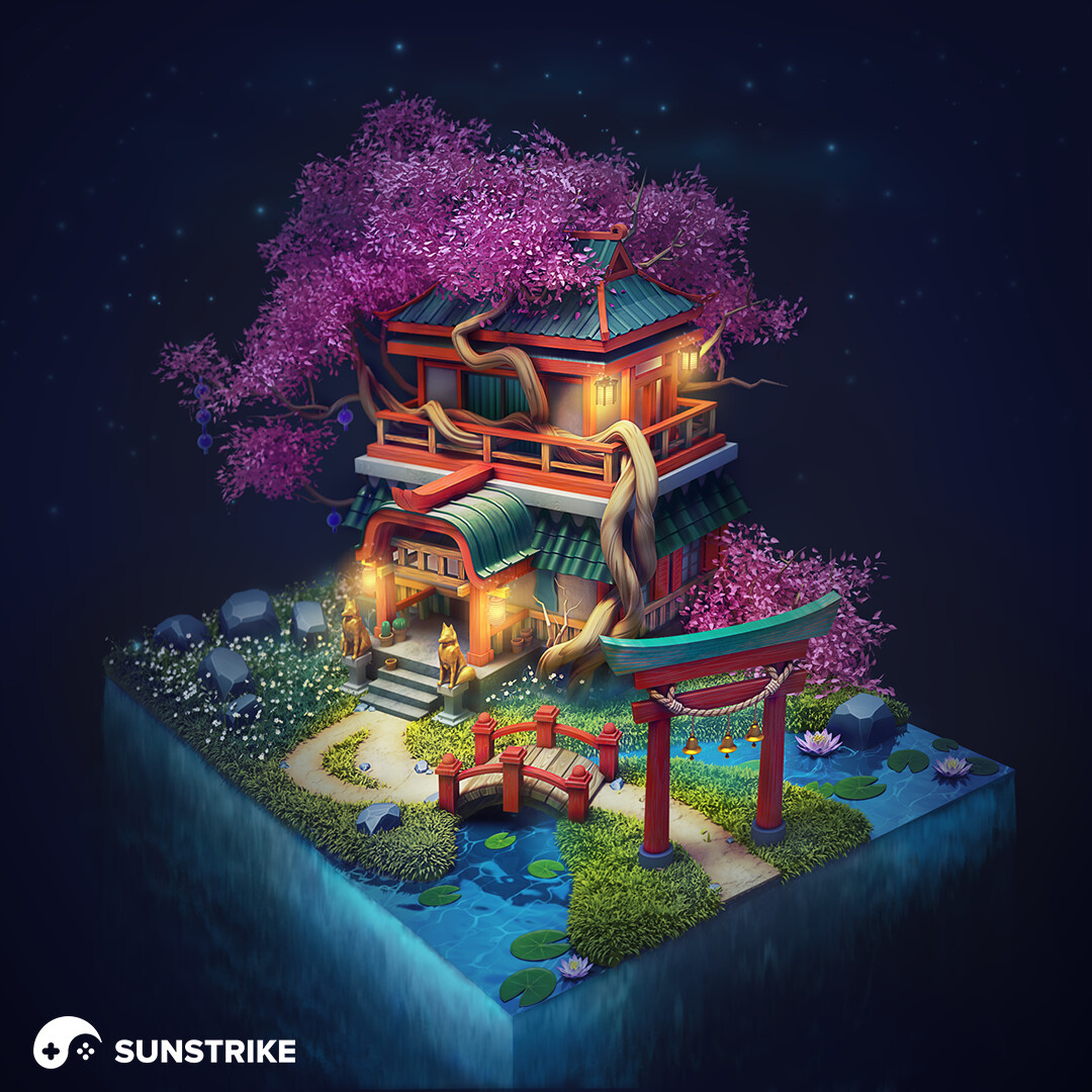 SunStrike Studios - Kitsune temple Diorama