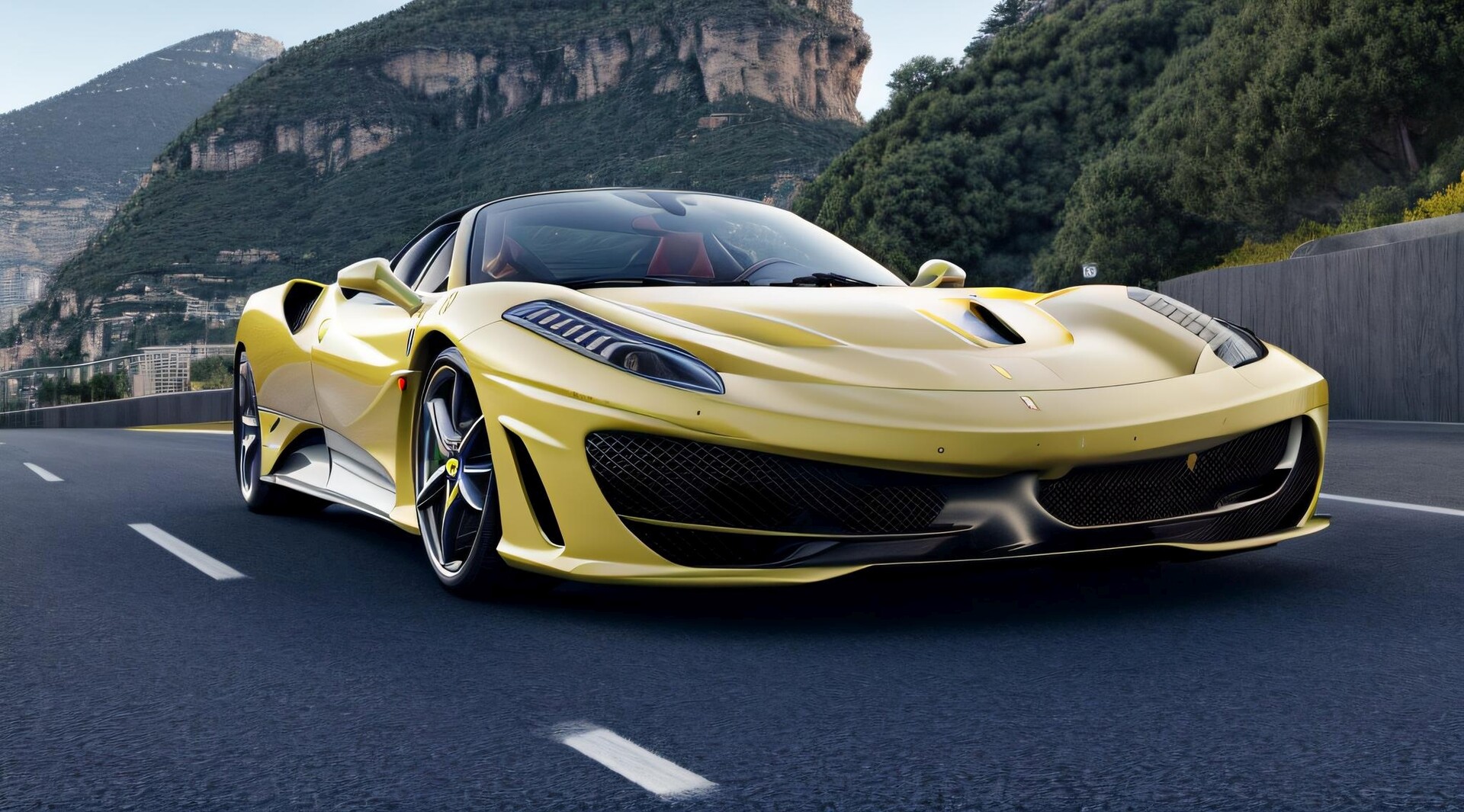 ArtStation - Ferrari F430 Spider Yellow