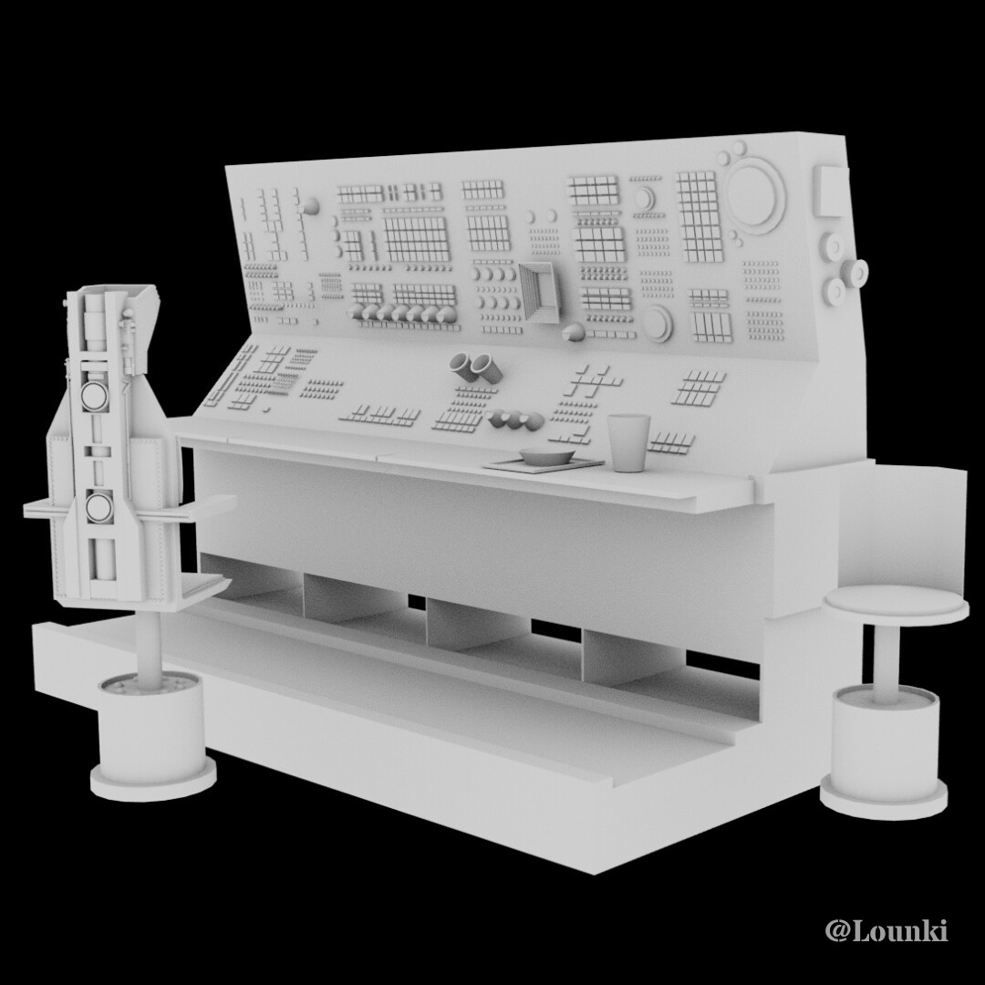 ArtStation - Milenium Falcon - Chair and command board