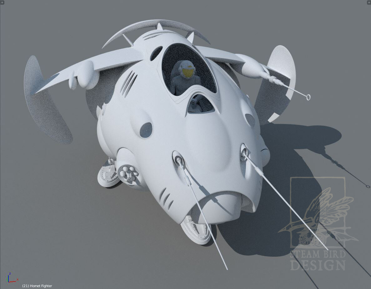 Steam Bird Design - 3D projects in the working