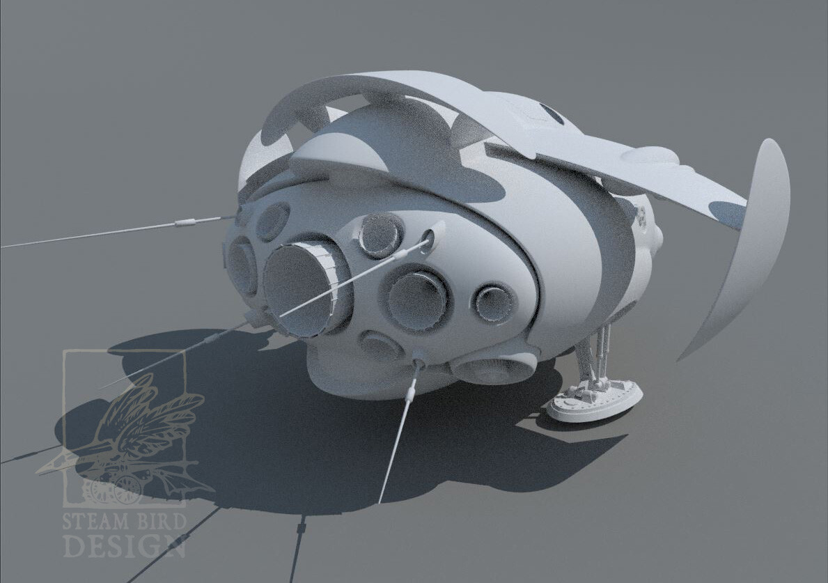 Steam Bird Design - 3D projects in the working