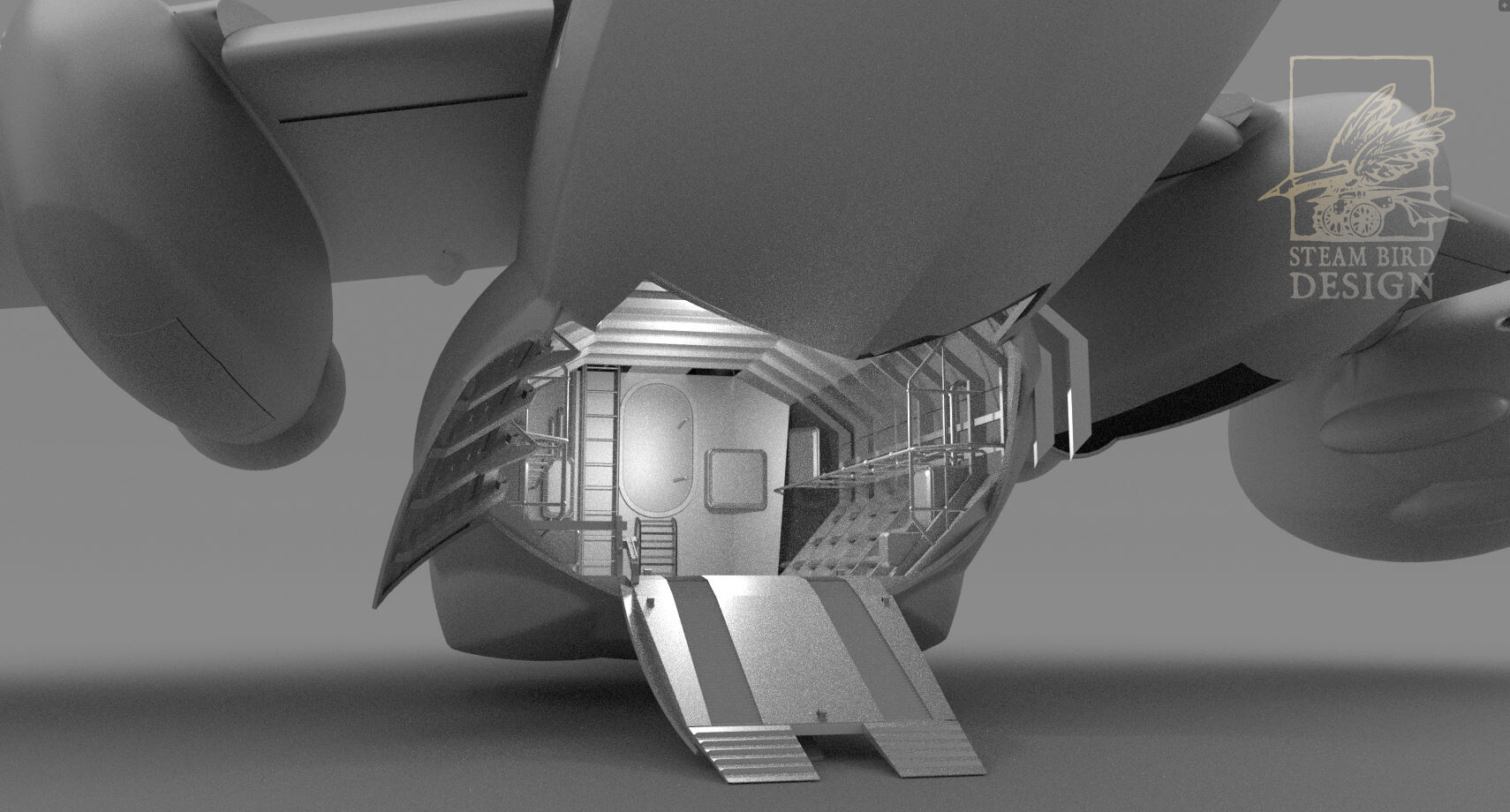 Steam Bird Design - 3D projects in the working