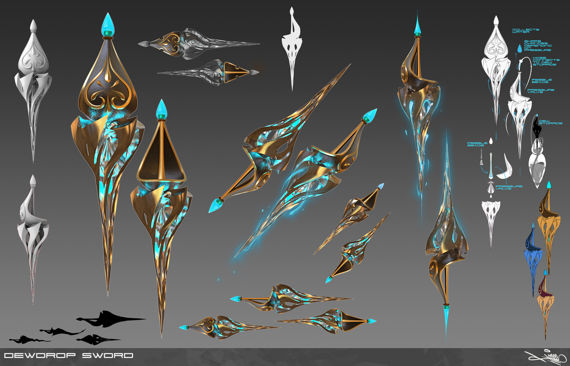 ArtStation - PROJECT: DEWDROP SWORD
