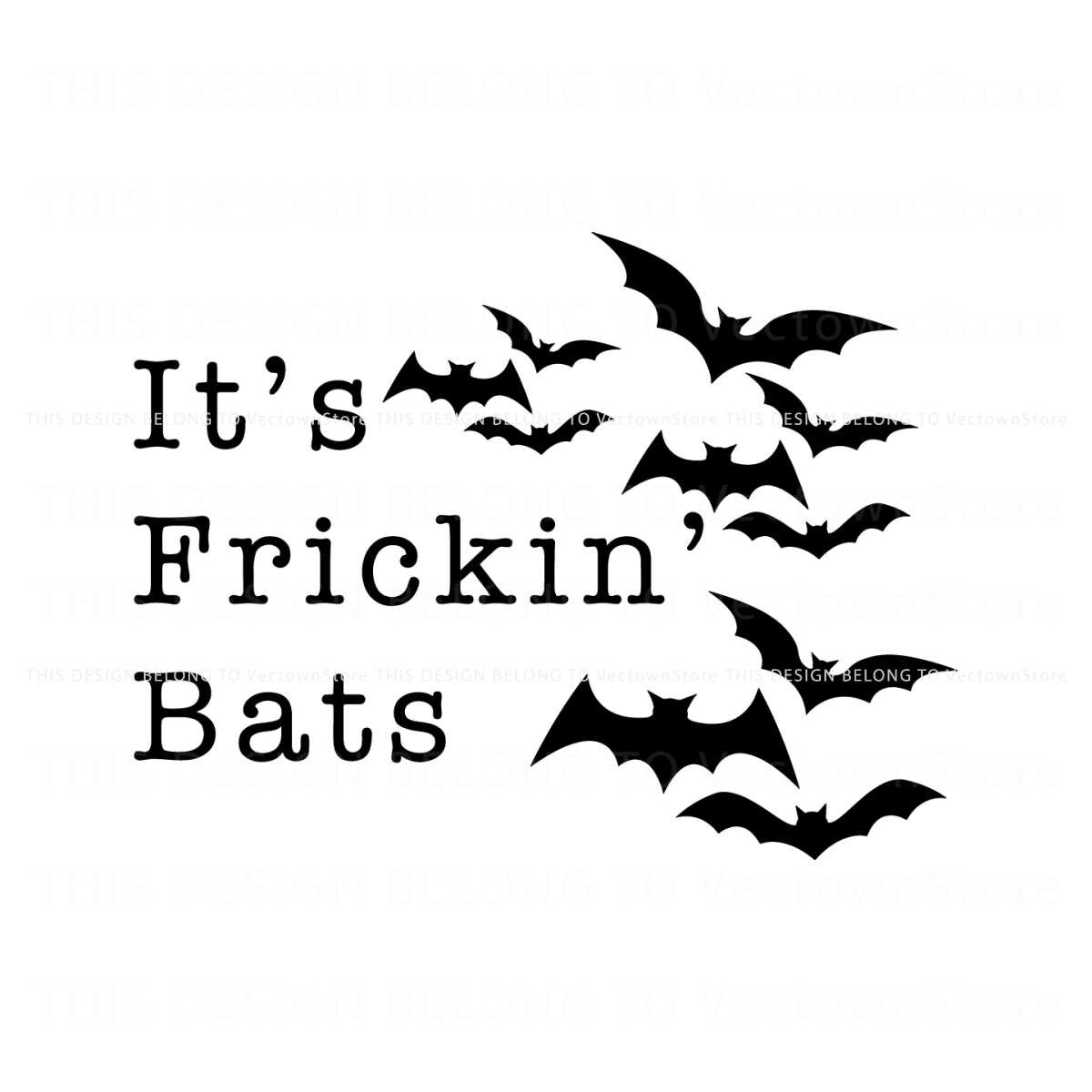 ArtStation - Vintage Its Frickin Bats Spooky Season SVG File For Cricut