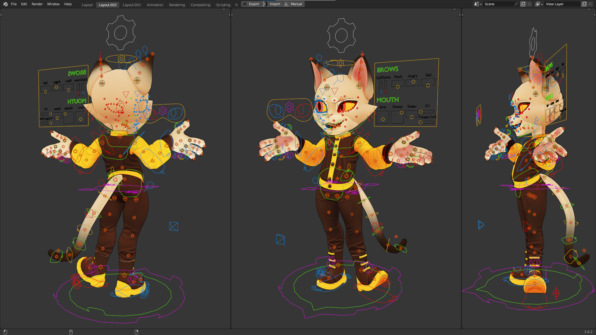 Ron Gilmore - Riley Cat - Game Character (Rigged for Maya & Blender)
