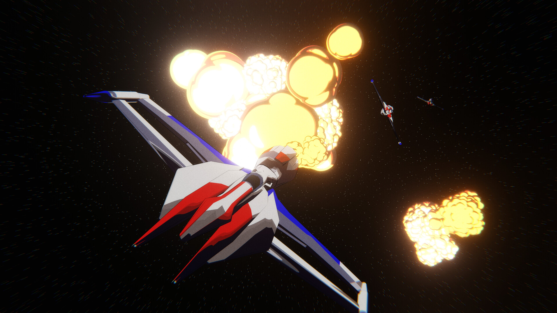 ArtStation - 80s Anime Style Space Battle.