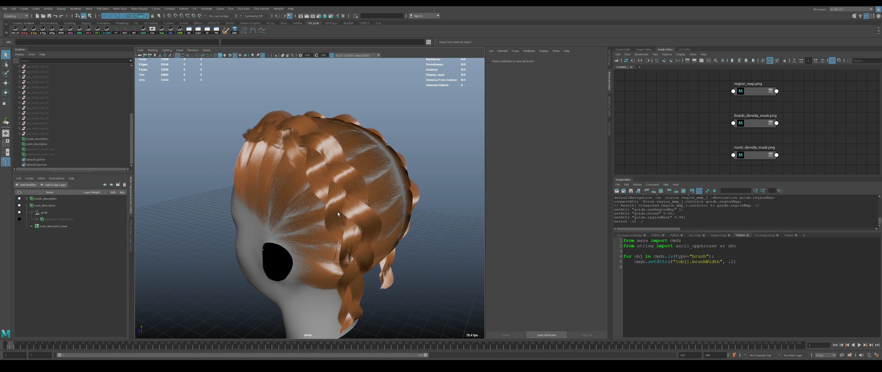 Roman Zhuk - XGen Toolkit. Fast braids modeling.