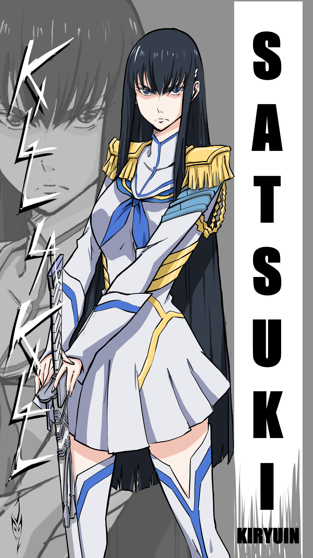 ArtStation - KILL LA KILL SATSUKI KIRYUIN DRAWING