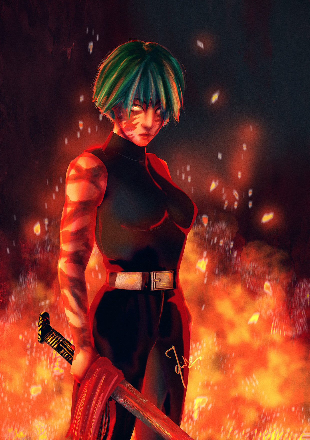 ArtStation - Maki Zen'in - Jujutsu Kaisen Fanart