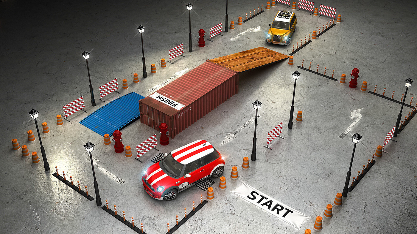 ArtStation - Mini Foxi Parking Renders