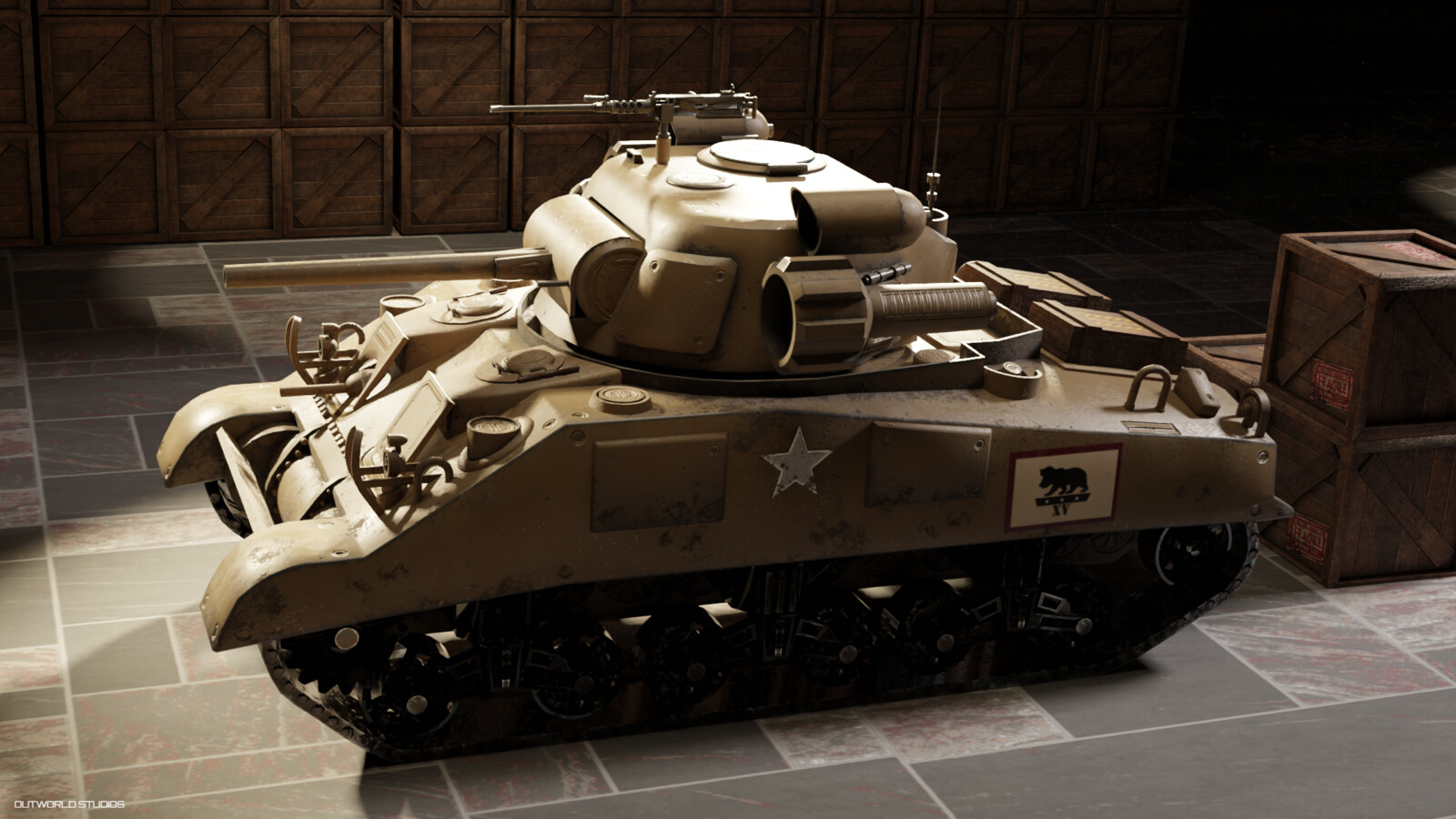 Outworld Studios - M4 Sherman Tank 75mm (Fallout)